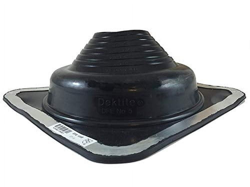 Dektite Square Base Pipe Flashing Boot: #5 (DFE105B) Black Square Base ...