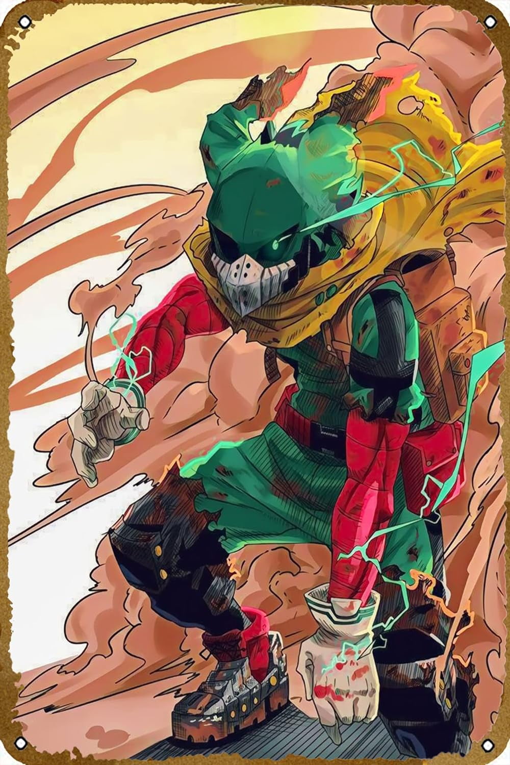 Deku Bakugo Todoroki Hero Anime Poster Comics Vintage Classic Tin Metal ...