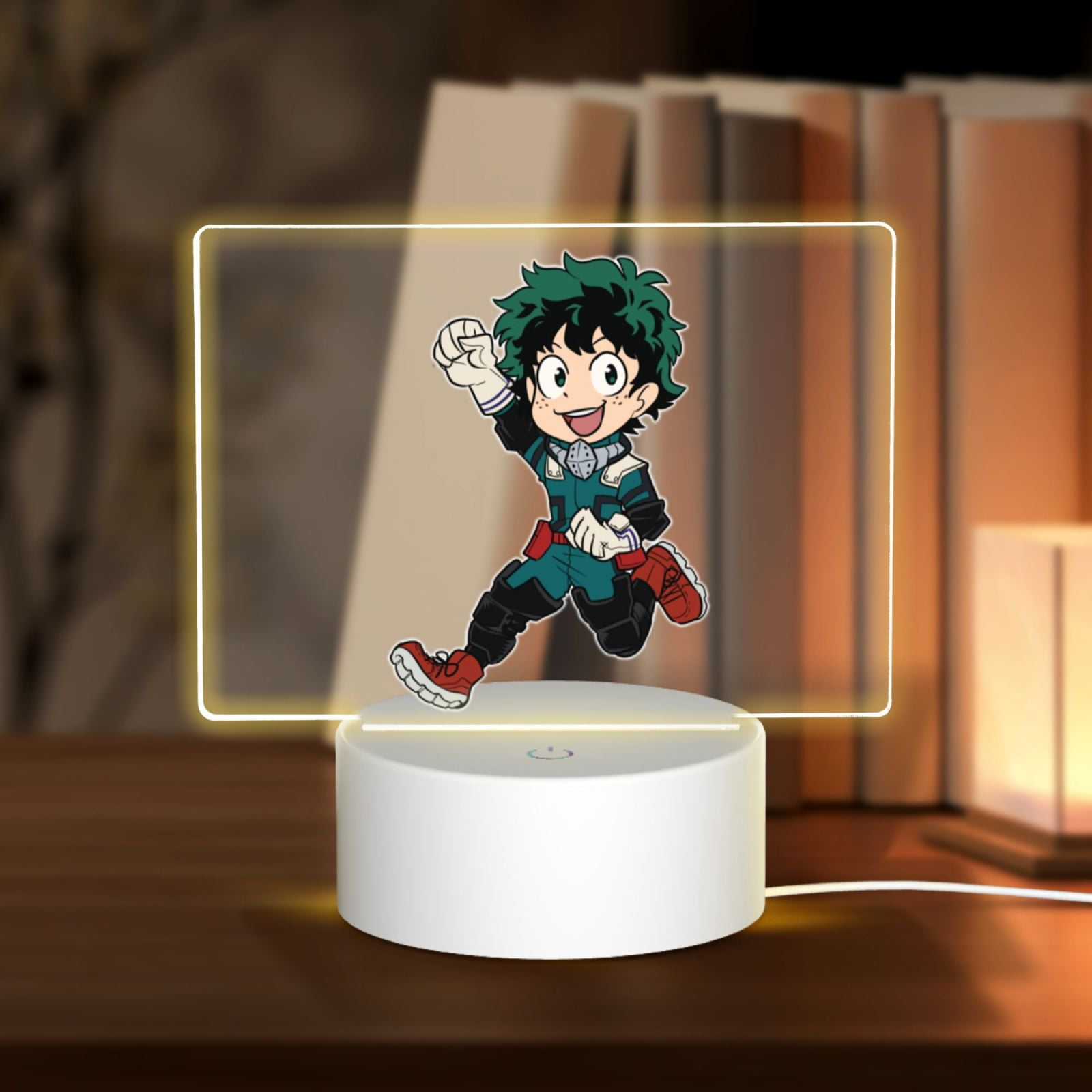 Deku My Hero Academia Acrylic Night Light Adjustable 3 Light Modes USB ...