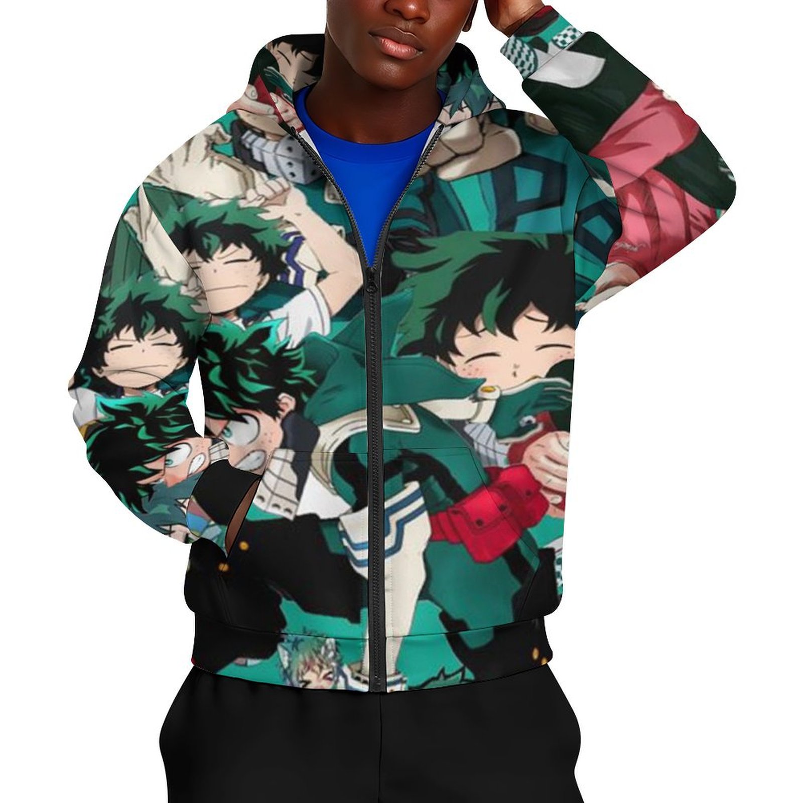 Deku Izuku Midoriya My Hero Academia Teen Sweatshirts Zipper Hoodies ...