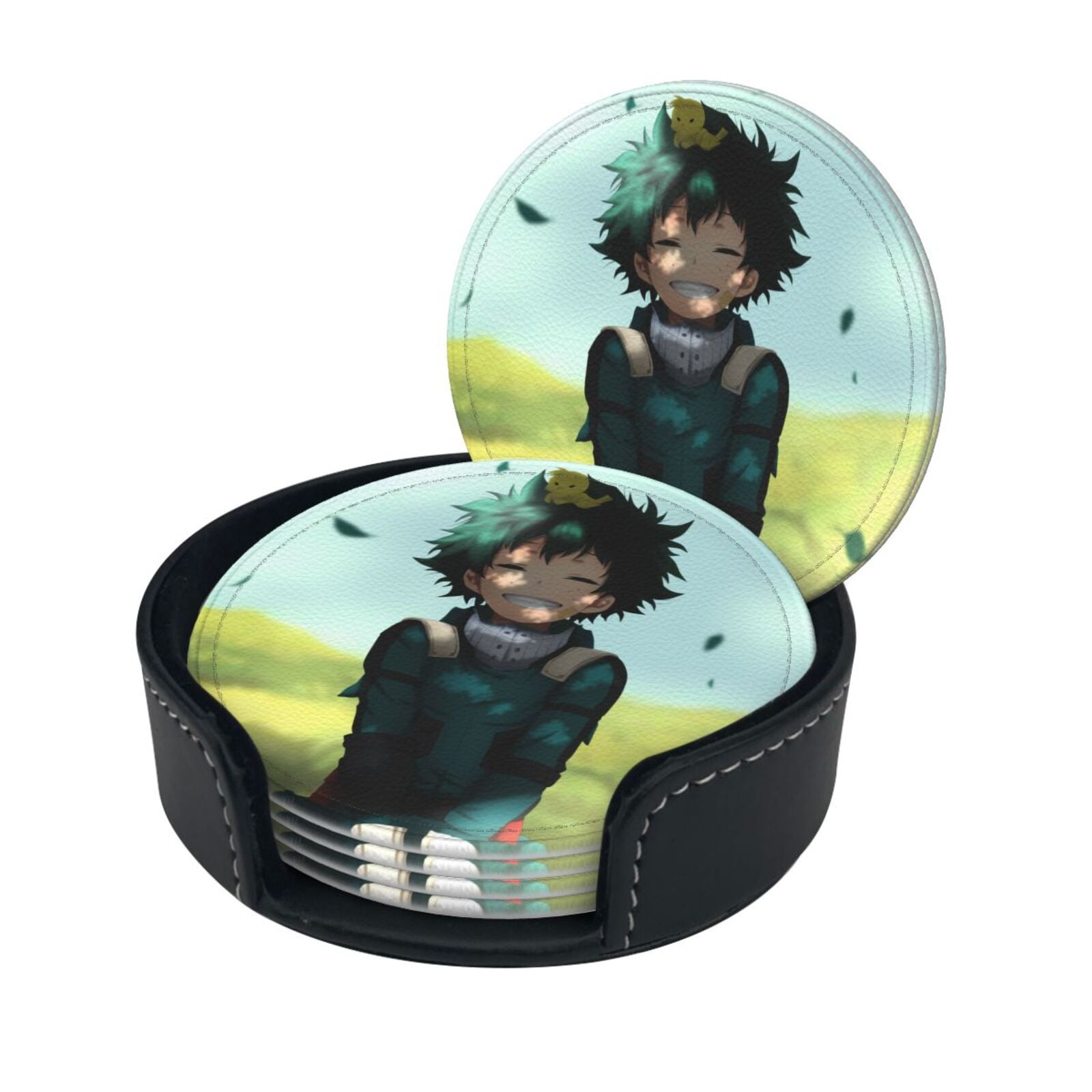 Deku Izuku My Hero Academia Round Coaster Set Of 6 Tabletop Protection ...