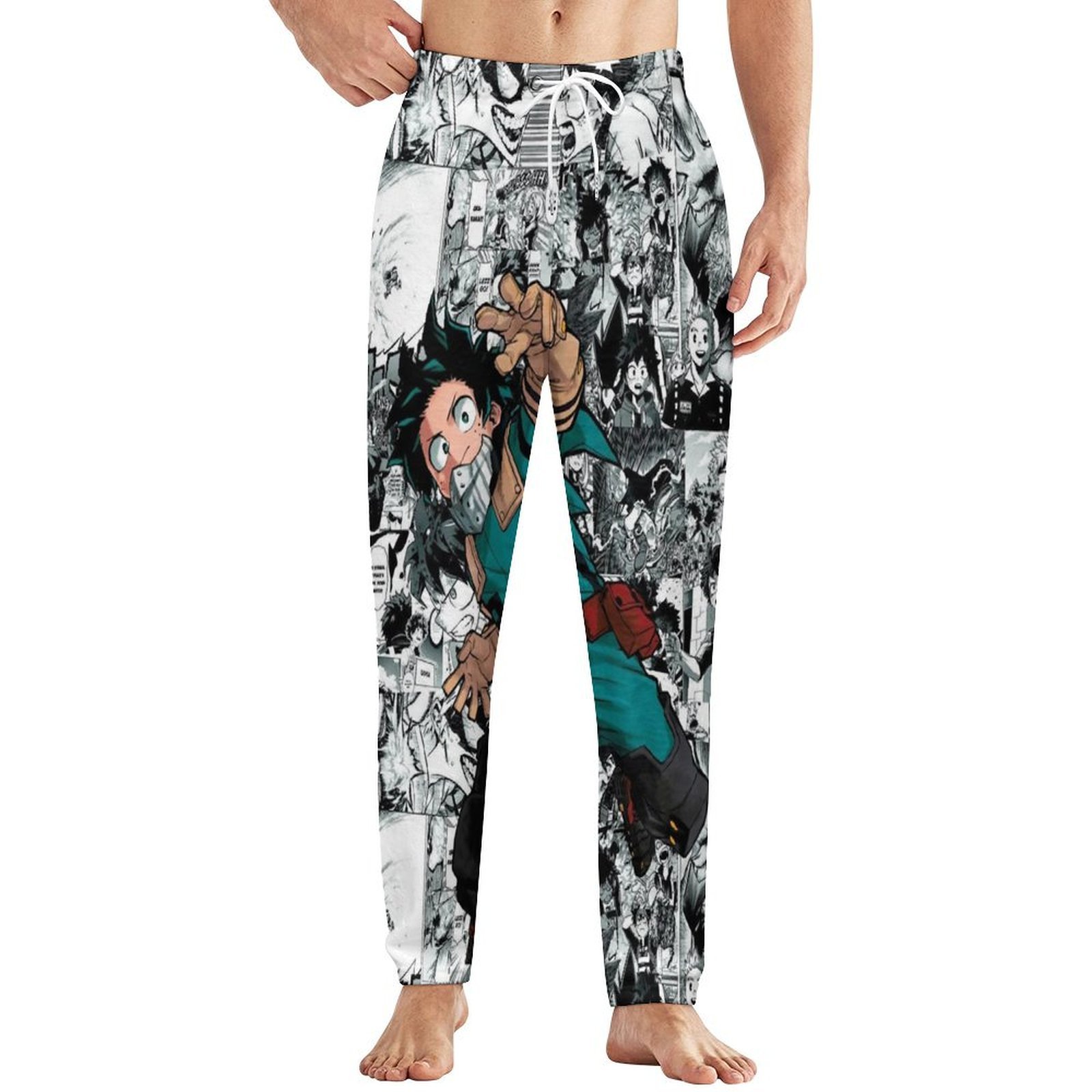 Deku My Hero Academia Izuku Flannel Men's Pajama Pants Bottoms Home ...