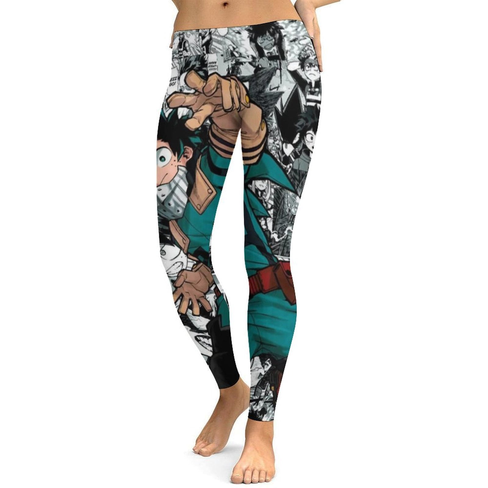 Deku My Hero Academia Izuku Yoga Pants Women High Waisted Tummy Control ...