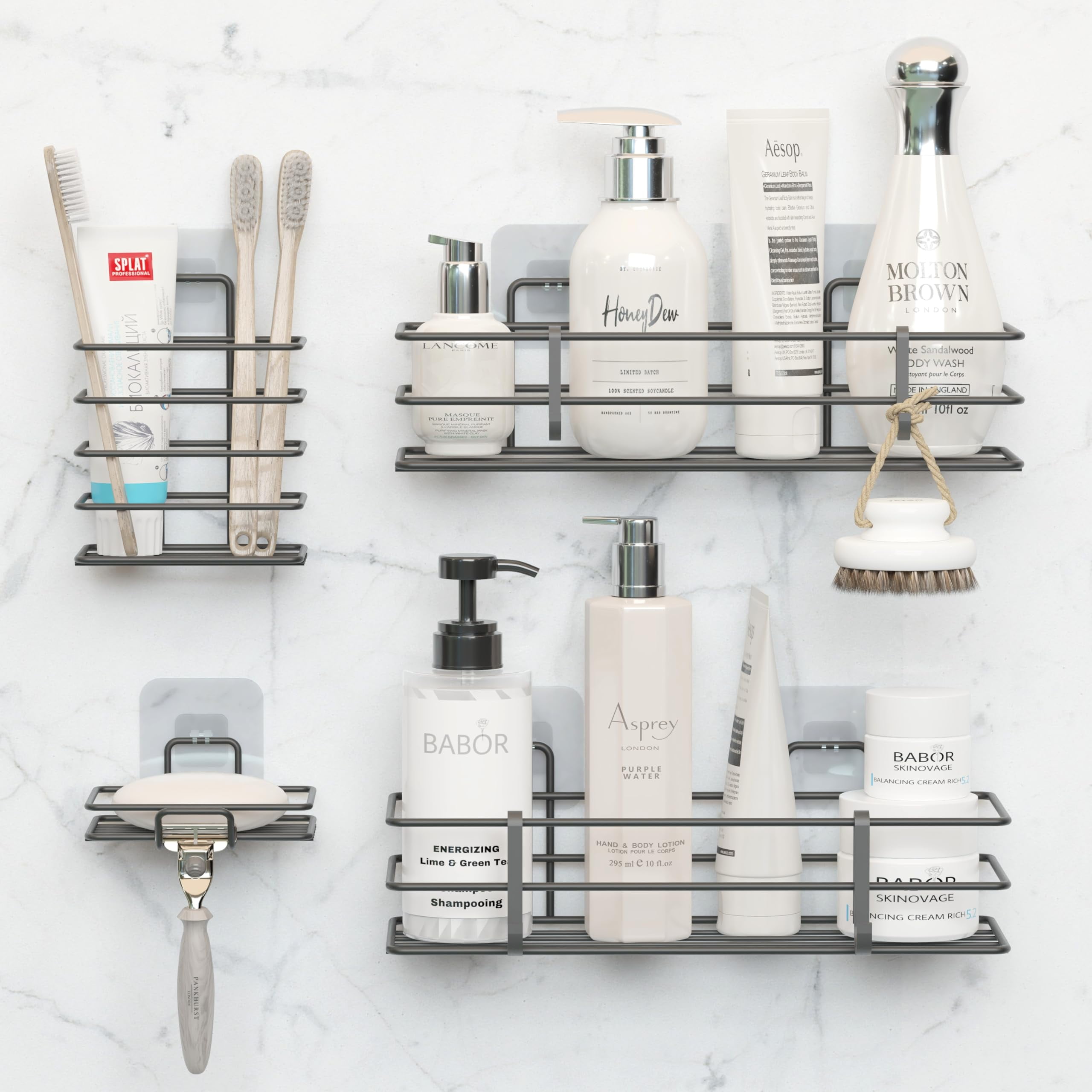 Dekula Adhesive Shower Caddy 4 Pack, Shower Shelves Organizer for ...