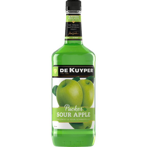 Dekuyper Sour Apple Pucker Schnapps, 750 ml Bottle, ABV 15.0% - Walmart.com