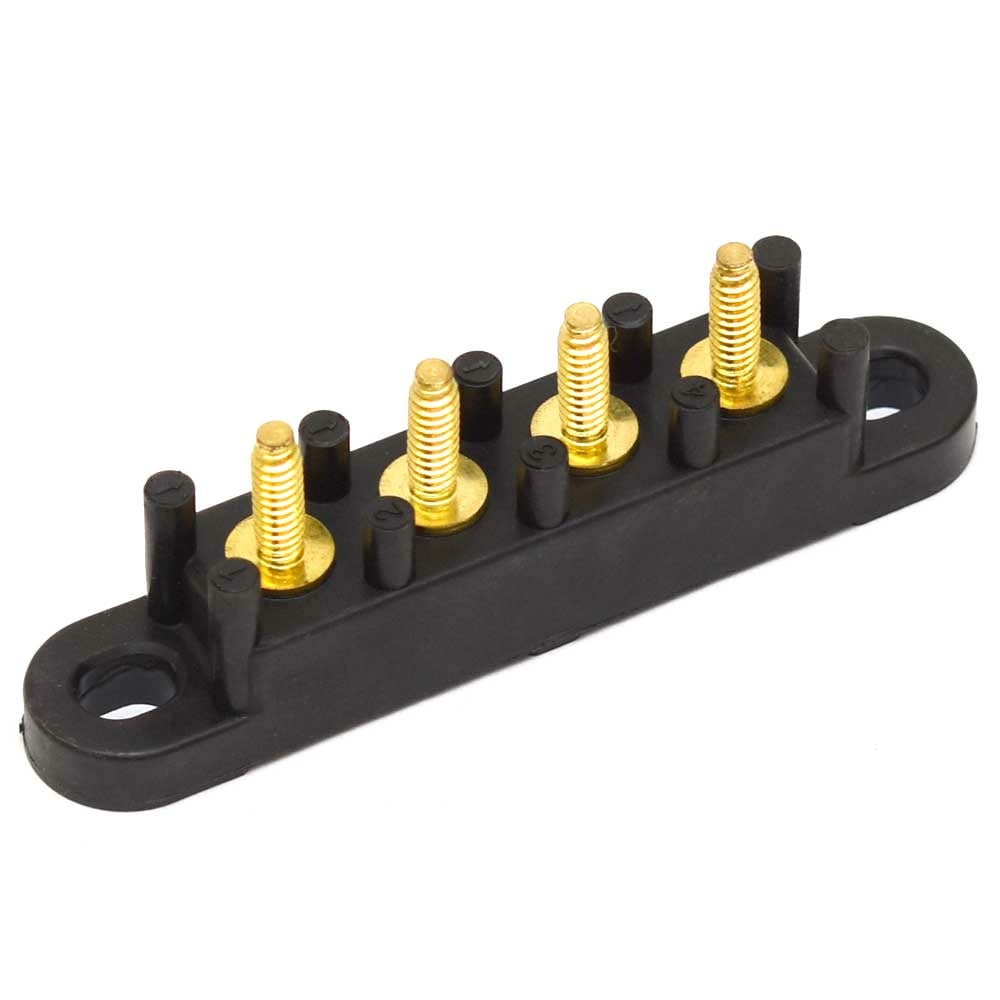 Del City Boat 4 Stud Terminal Block 70001 | Matte Black Plastic ...