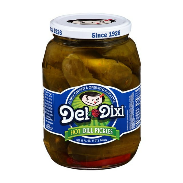 Del-Dixi Sliced Hot Dill Pickles, 32 oz - Walmart.com