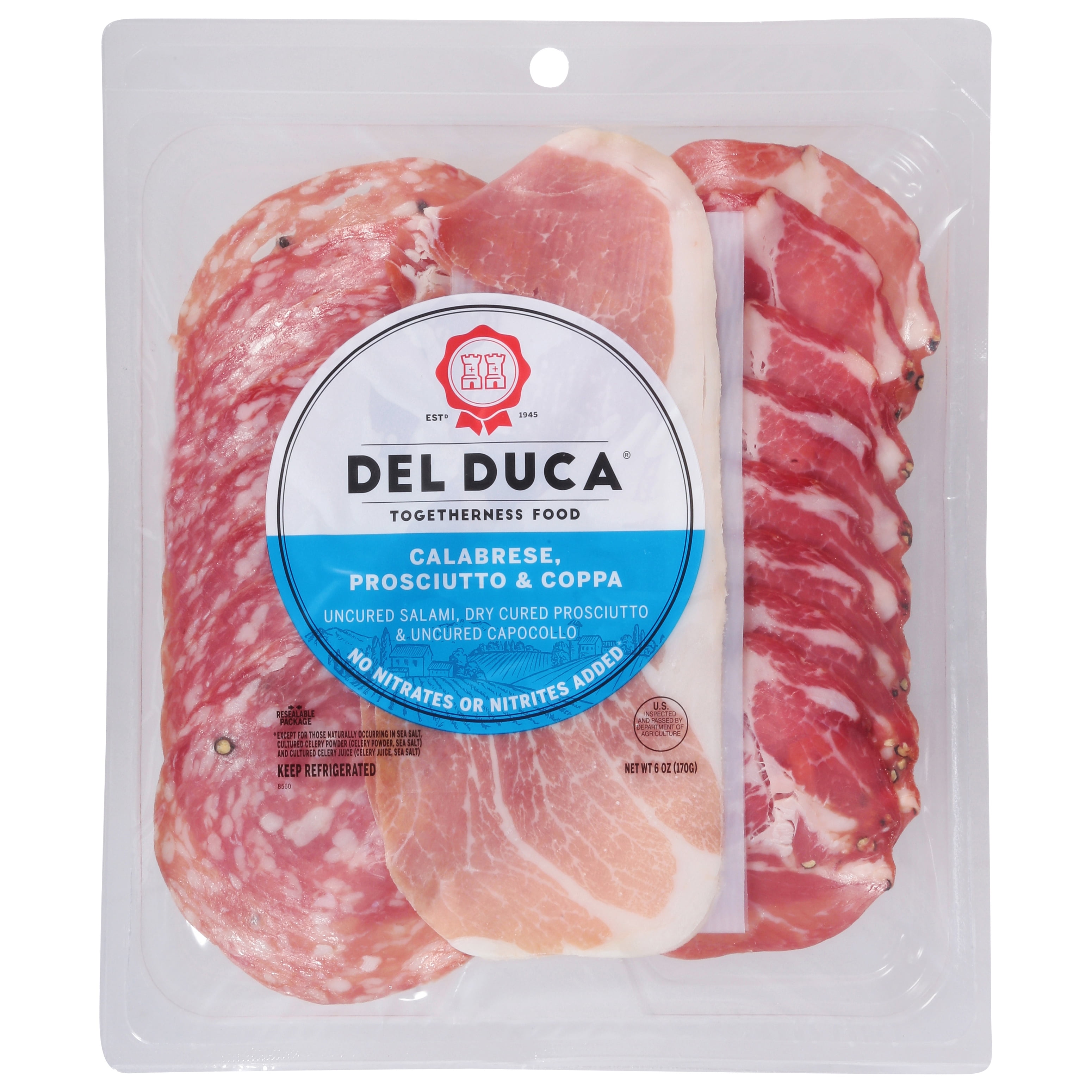 Del Duca Gourmet Deli Selection Calabrese Salami, Prosciutto, Capocollo ...