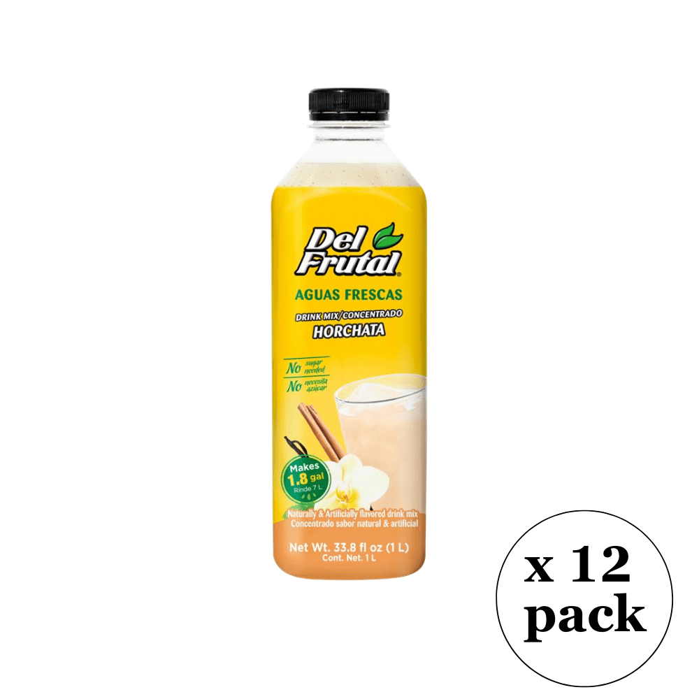 Del Frutal aguas frescas Horchata 1 L x 12 - Walmart.com