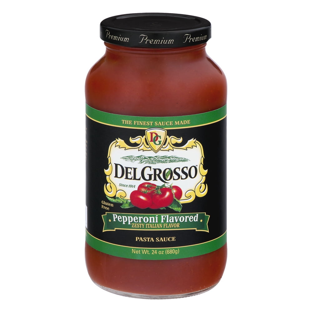 DelGrosso Pepperoni Flavored Spaghetti Sauce 26 oz All Natural Zesty ...