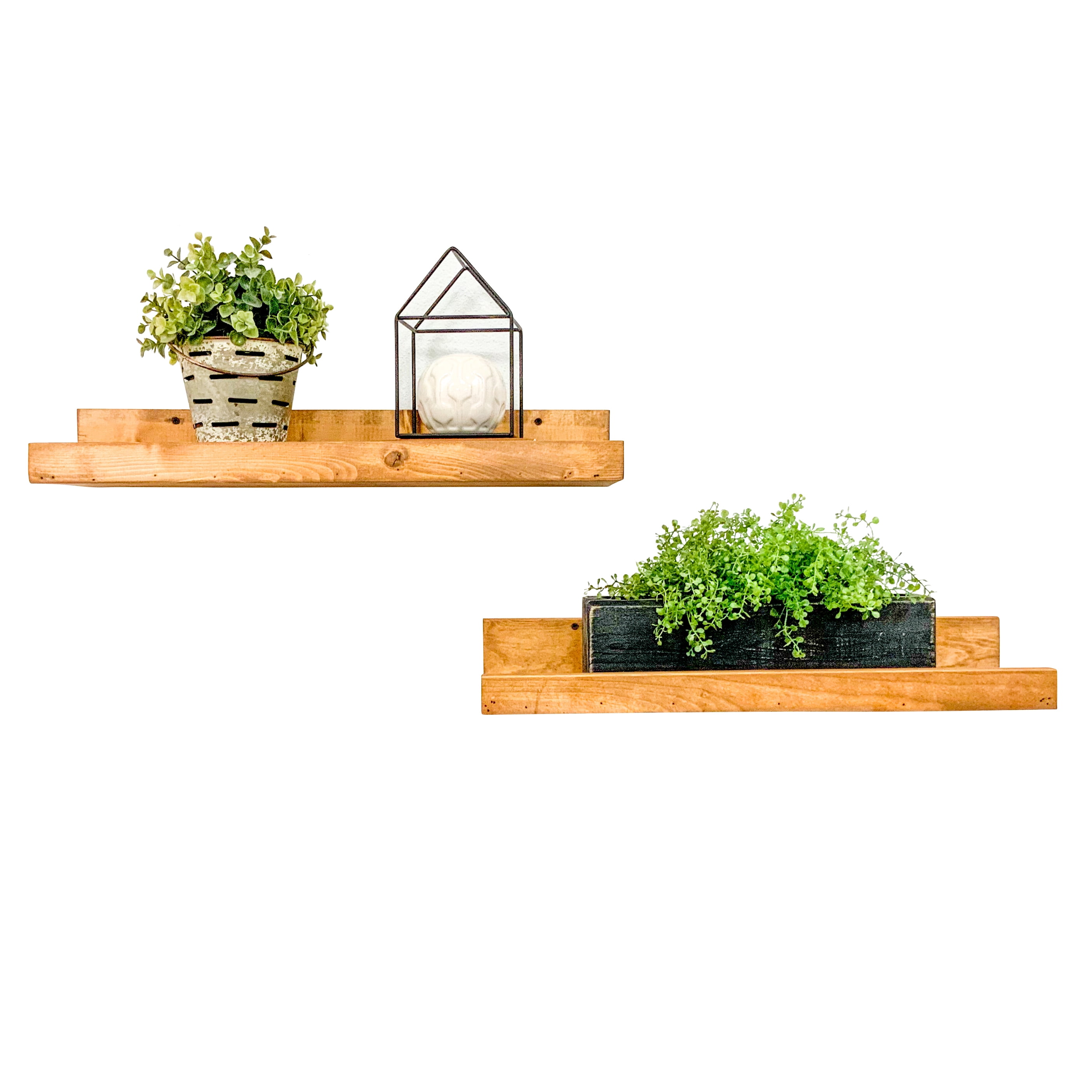 Del Hutson Designs 24inch Rustic Luxe Handmade Wooden Wall Mounted ...