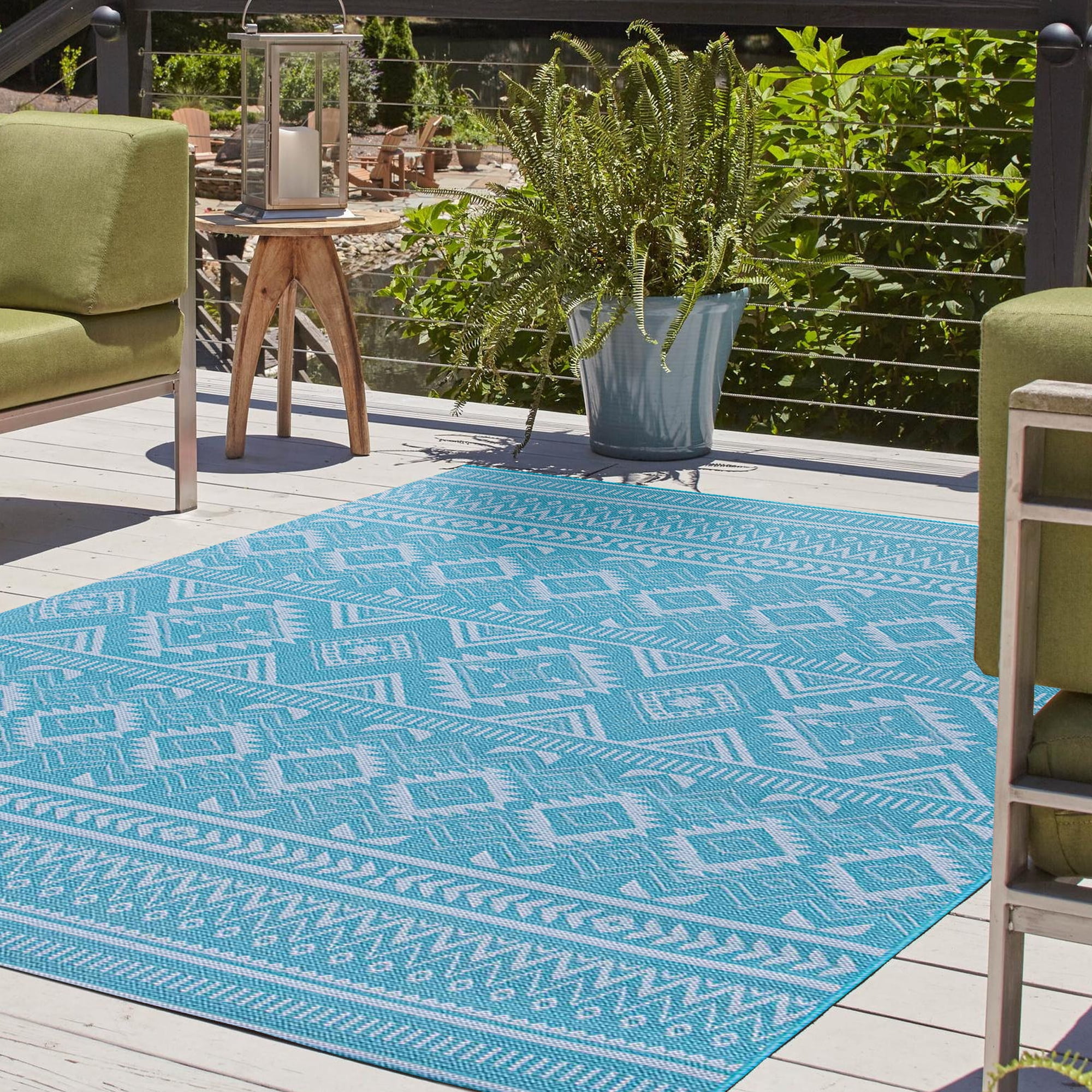 Del La Cassa Outdoor – Indoor Rug Carpet Waterproof, Patio, RV, Camping ...