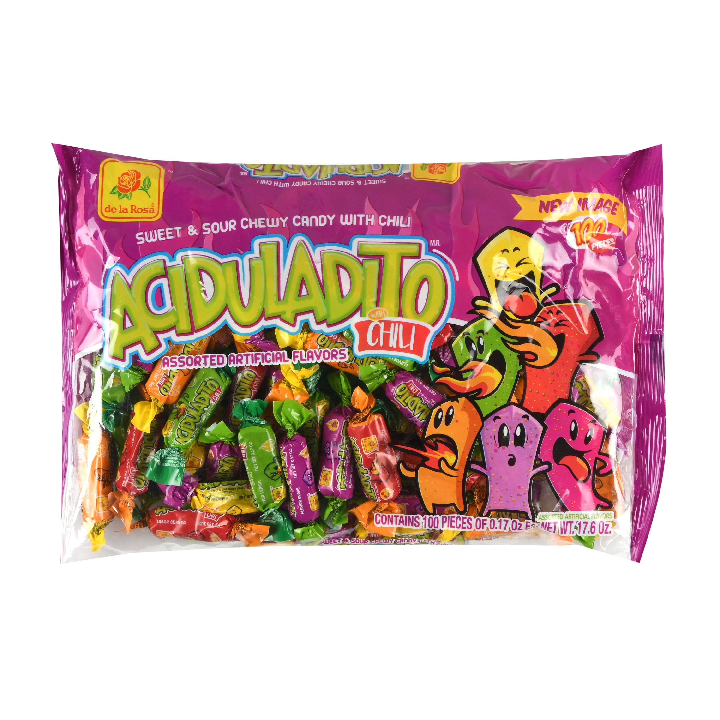 Del La Rosa Aciduladito Candy, 100 Count - Walmart.com