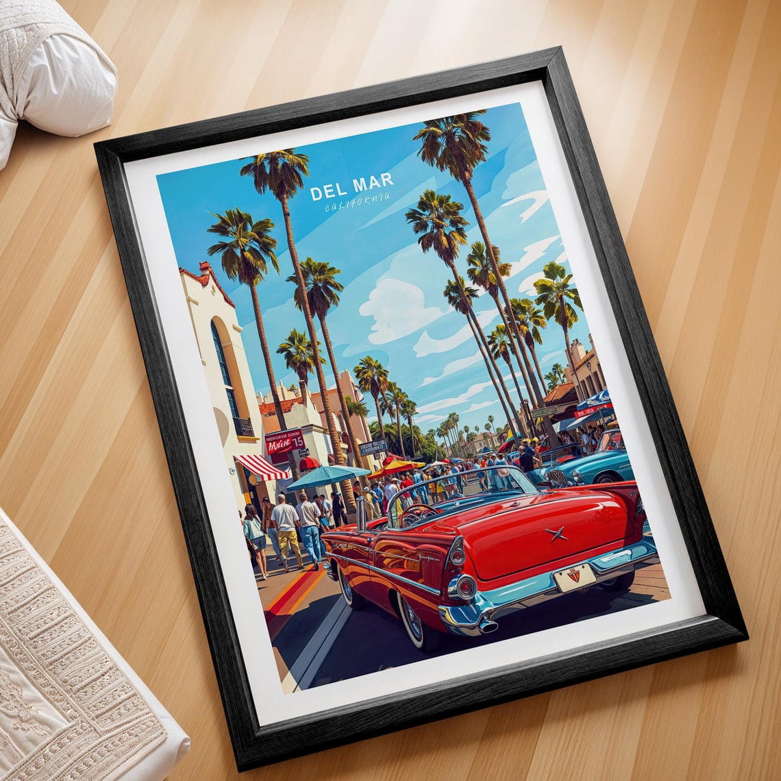 Del Mar Travel Poster California San Diego Wall Art Del Mar Coast Print ...