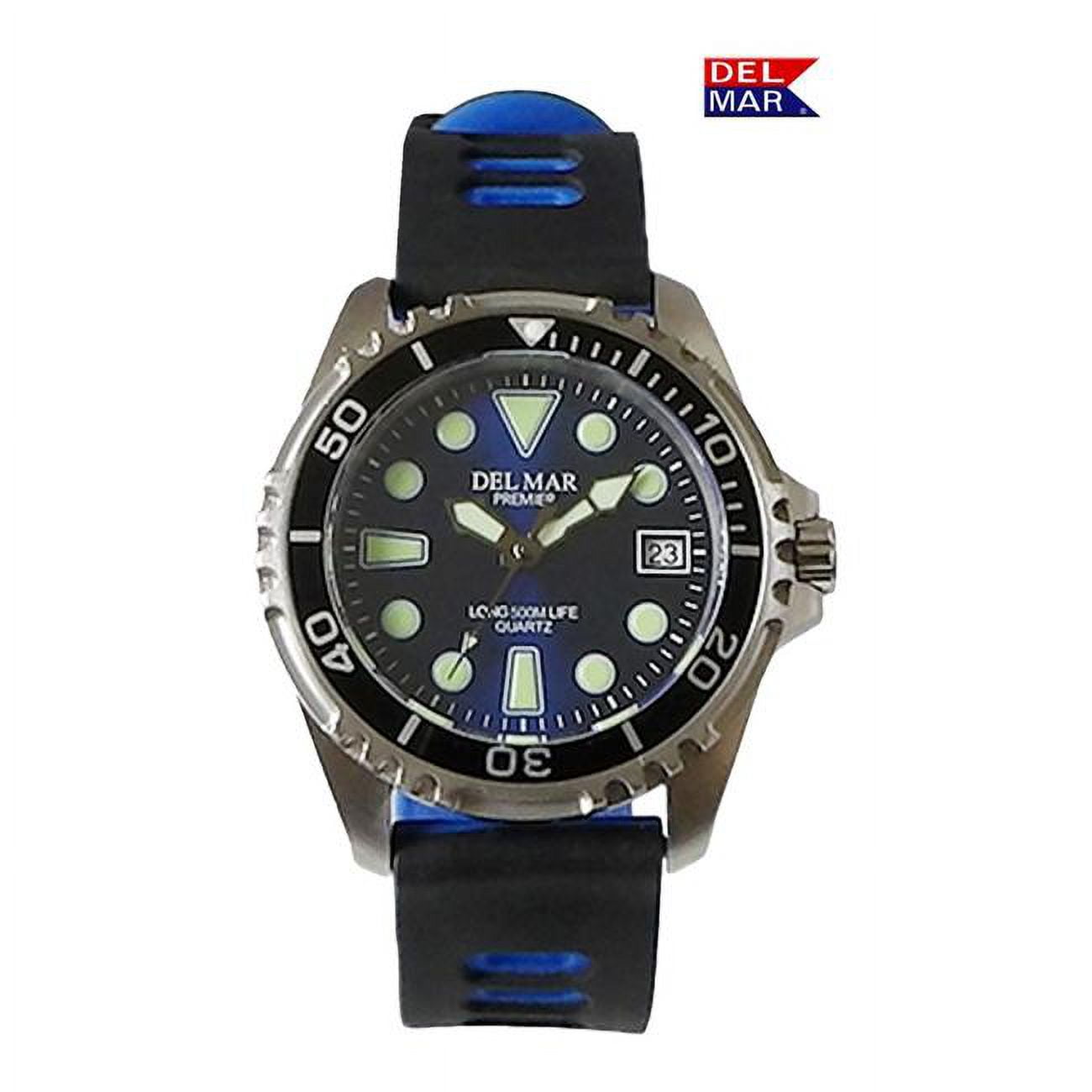 Del Mar Watches 50459 500 Meter Men's Premier Pro Dive Watch 9 - Blue ...