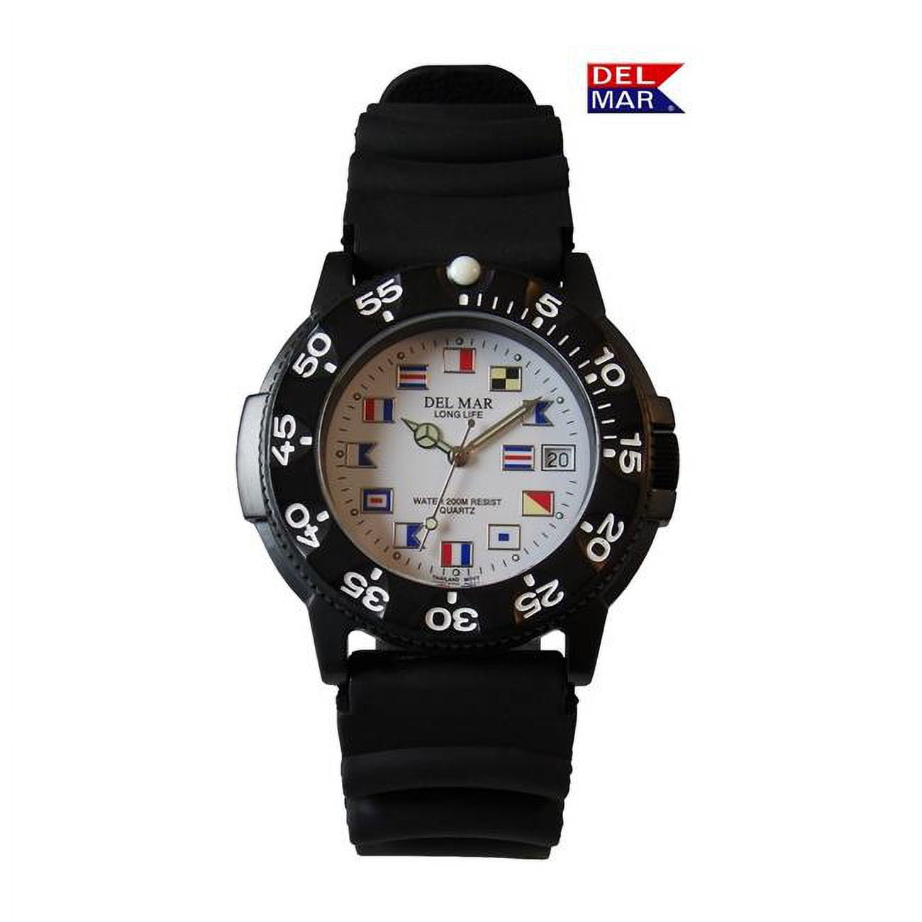 Del Mar Watches 50512 Men's Sand Key Dive 200 M White Nautical Face 2 ...