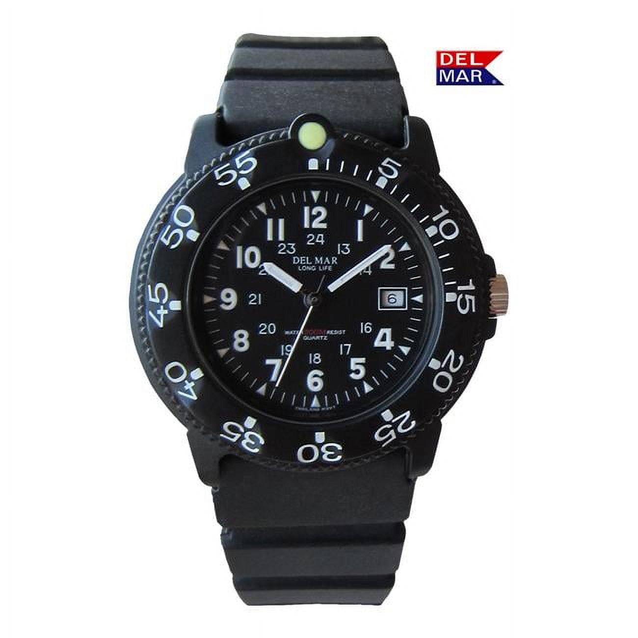 Del Mar Watches 50514 Men's Sand Key Dive 200 M Black Nautical Face ...
