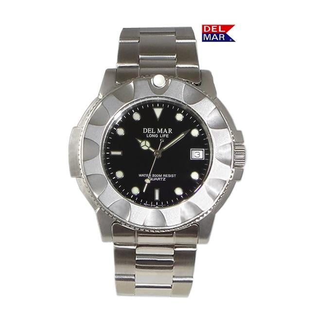 Del Mar Watches 50525 Del Mar Men's Sand Key Watch, Steel Case ...