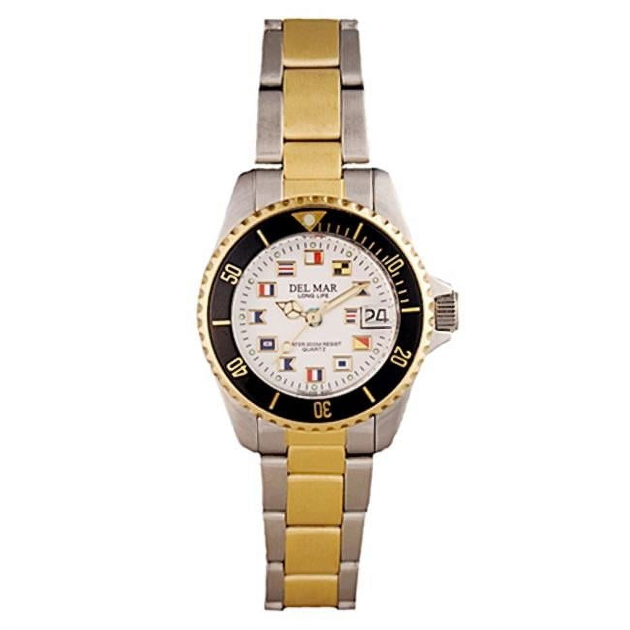 Del Mar Womens Classic Nautical Flags Two Tone Watch - Walmart.com
