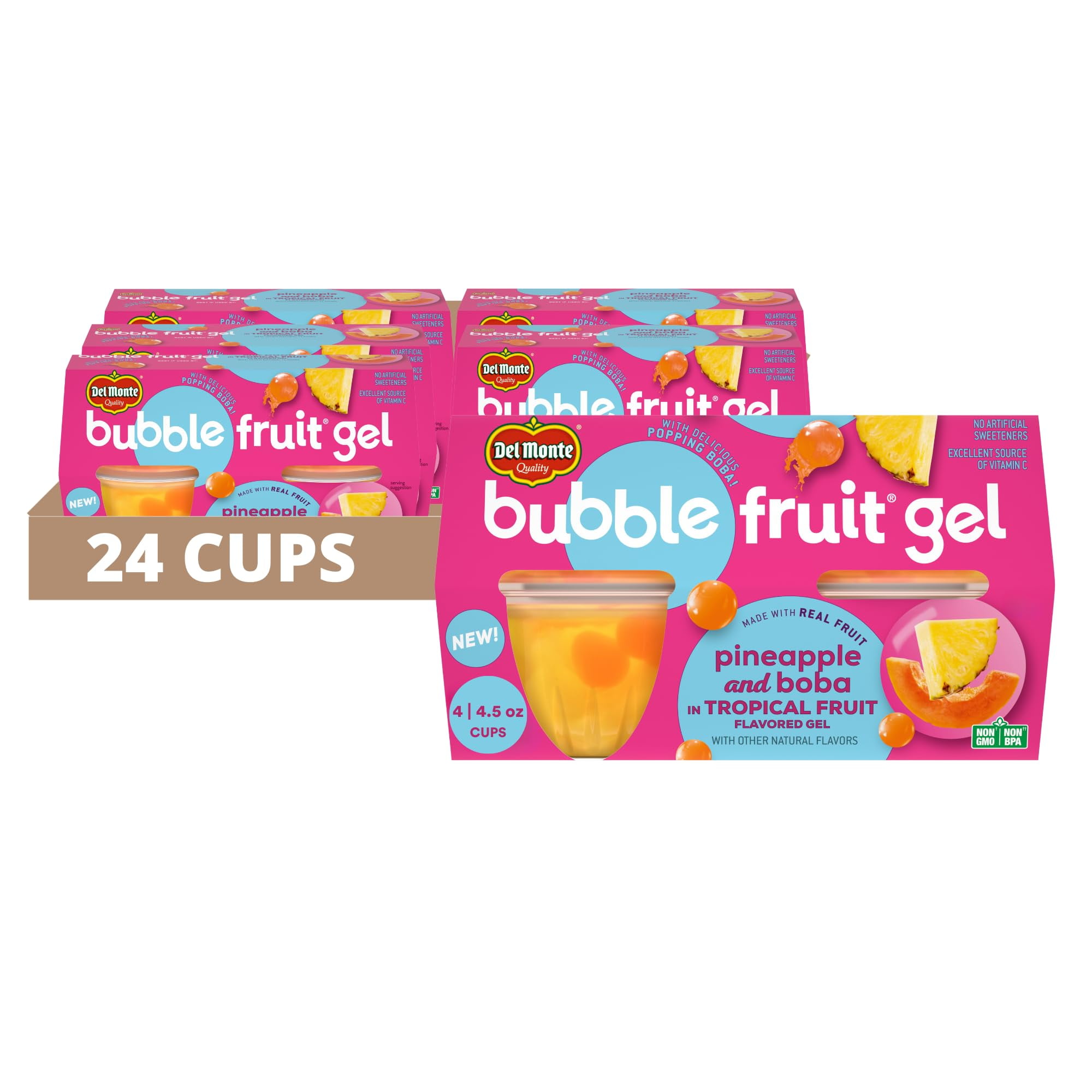 Del Monte Bubble Fruit Gel HYZ01 Pineapple and Boba in Tropical Fruit ...