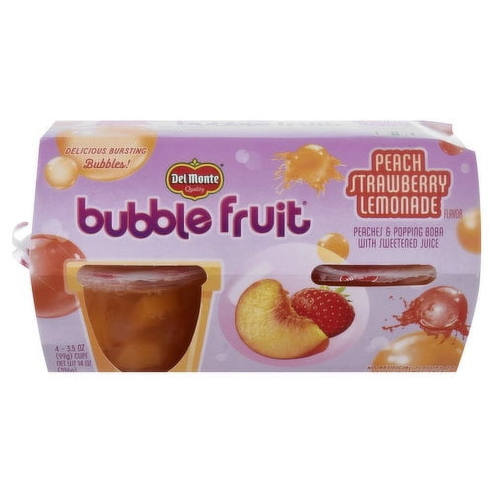 Del Monte Bubble Fruit Peach Strawberry Lemonade 14 oz - Walmart.com