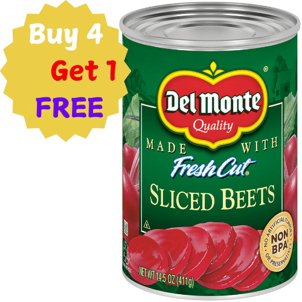 Del Monte Canned Beets Sliced Canned Vegetables, 14.5 oz Can.(Buy 4 Get ...