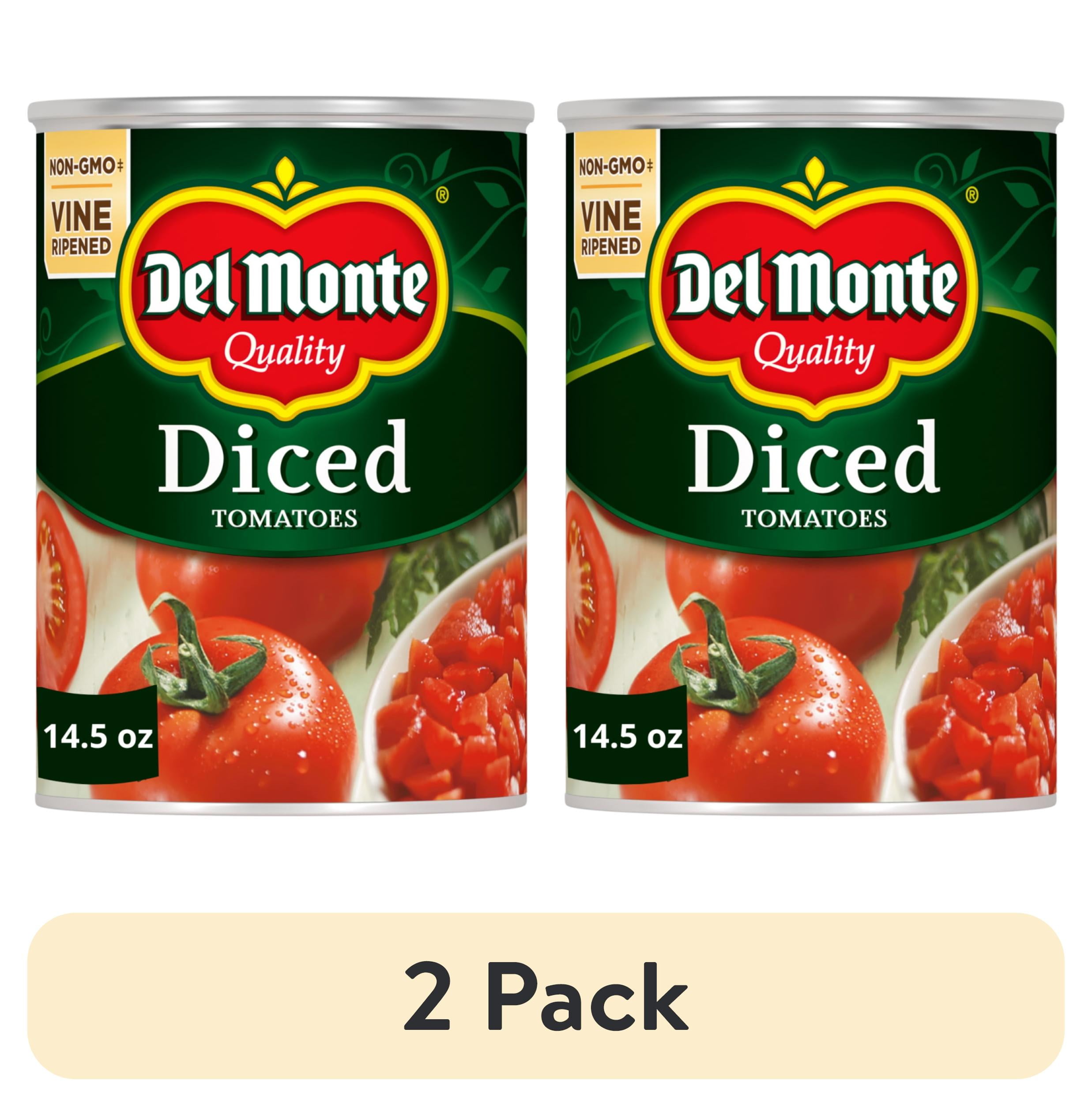 (2 pack) Del Monte Canned Diced Tomatoes, 14.5 oz Can - Walmart.com