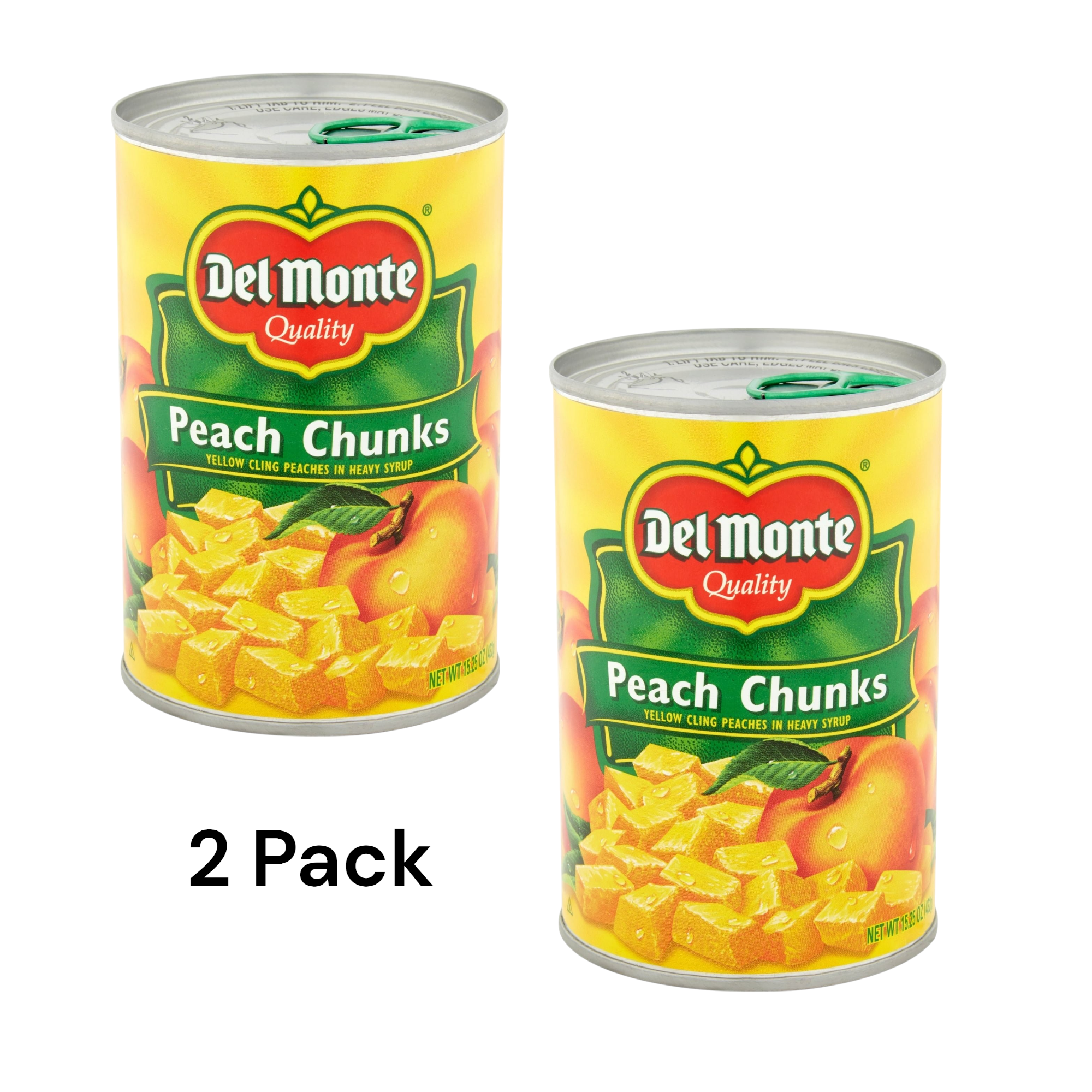 Del Monte Canned Peach Chunks, 2 Pack, 15.25 oz - Walmart.com
