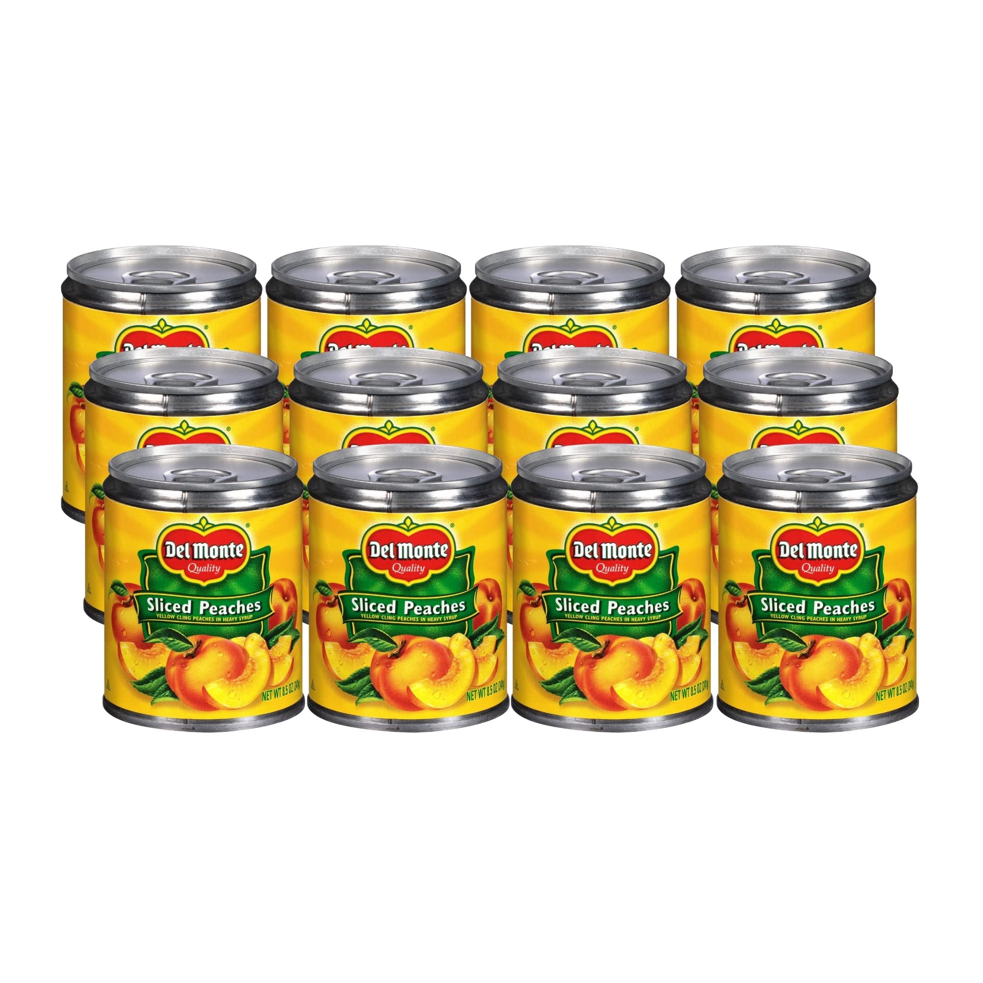 Del Monte Sliced SCH4 Yellow Cling Canned Peaches in Heavy Syrup, 8.5 ...