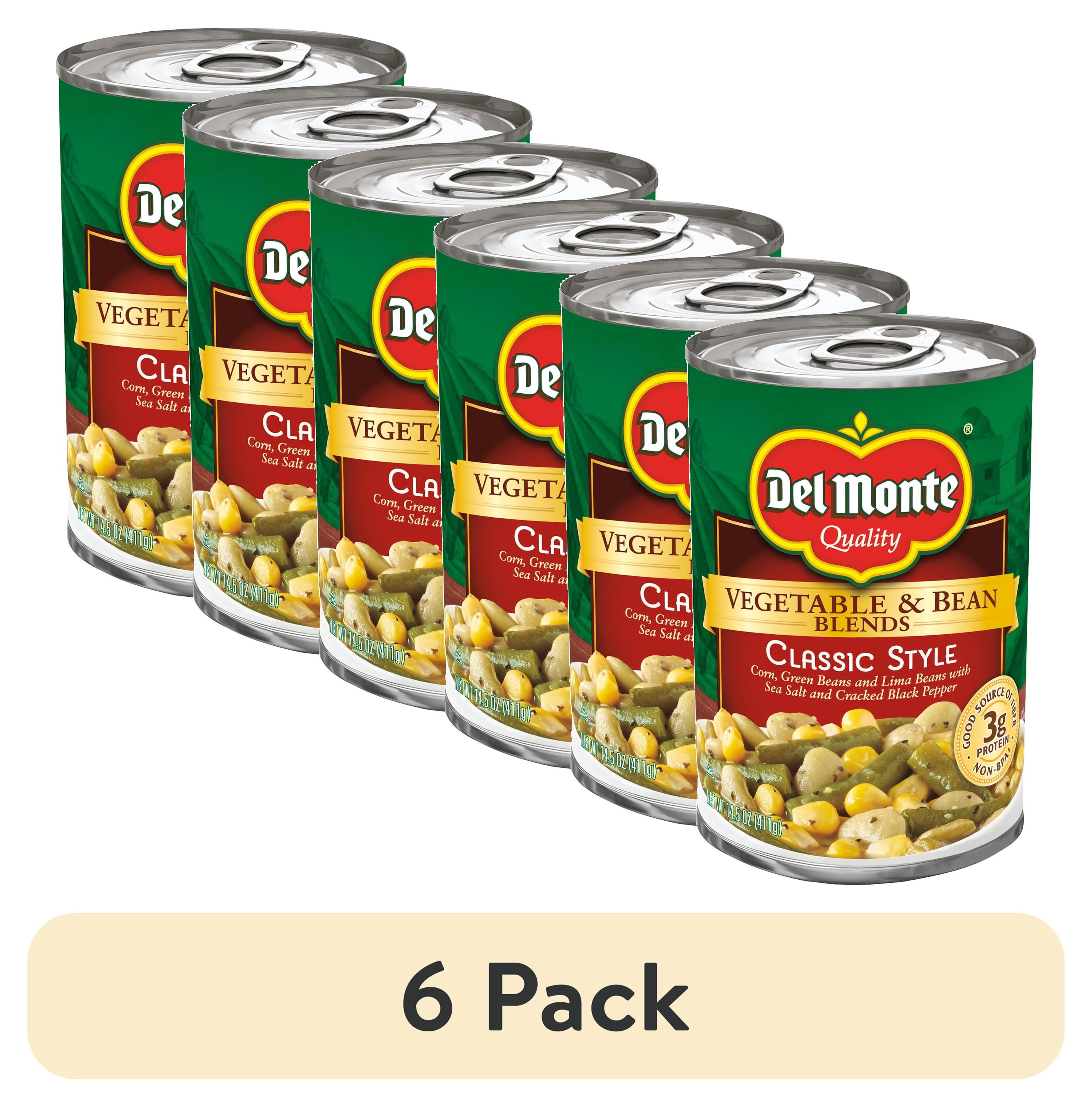 (6 pack) Del Monte Classic Vegetables & Bean Blend, 14.5 oz Can ...