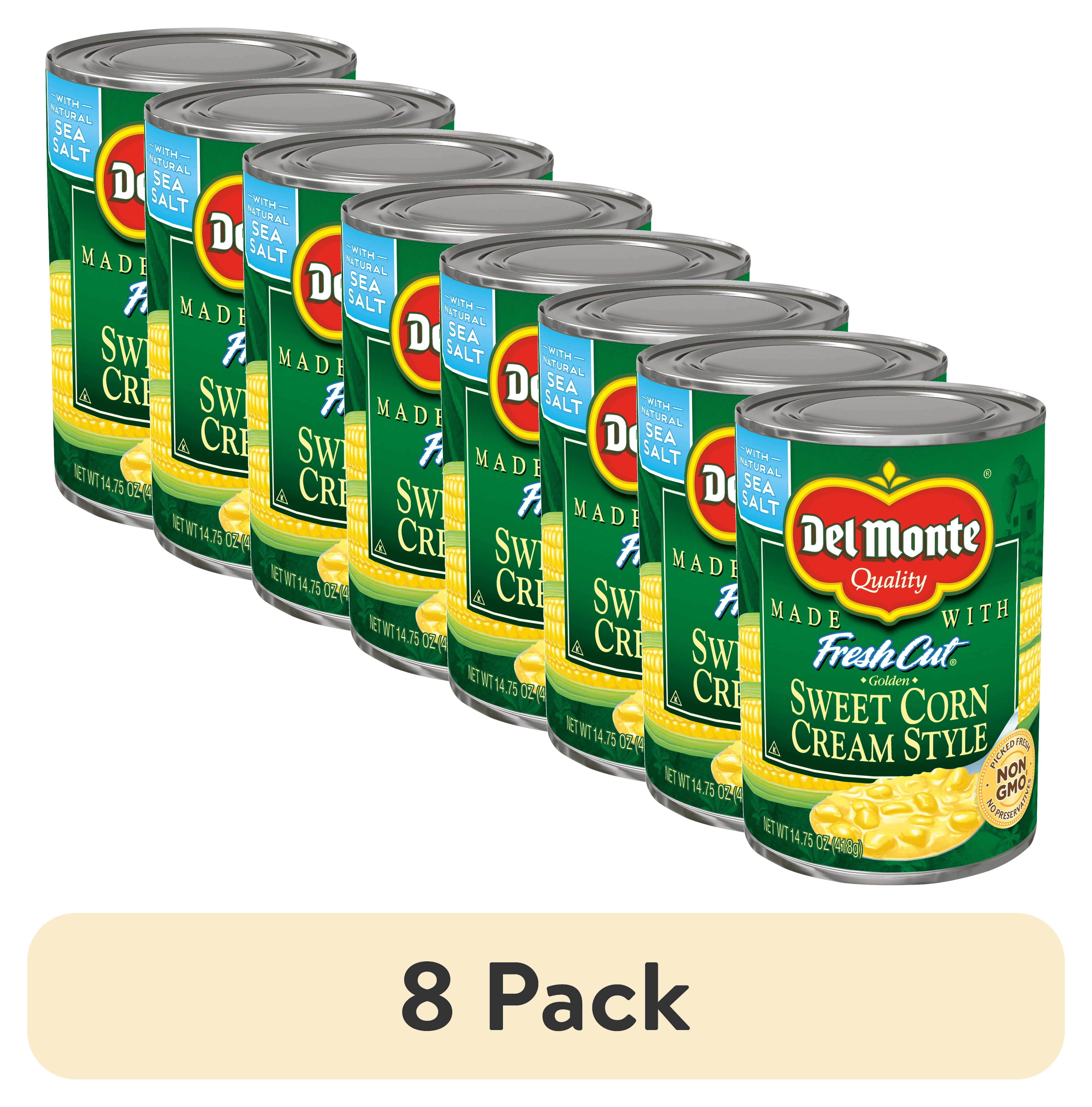 (8 pack) Del Monte Fresh Cut Sweet Cream Style Corn, 14.75 oz creamed ...