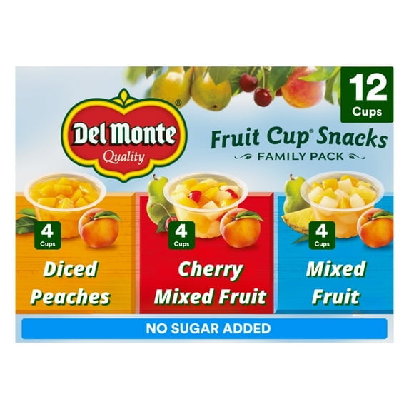 Del Monte Fruit Cup Snacks Variety Pack in 100% Juice 4 oz Cups (Pack ...