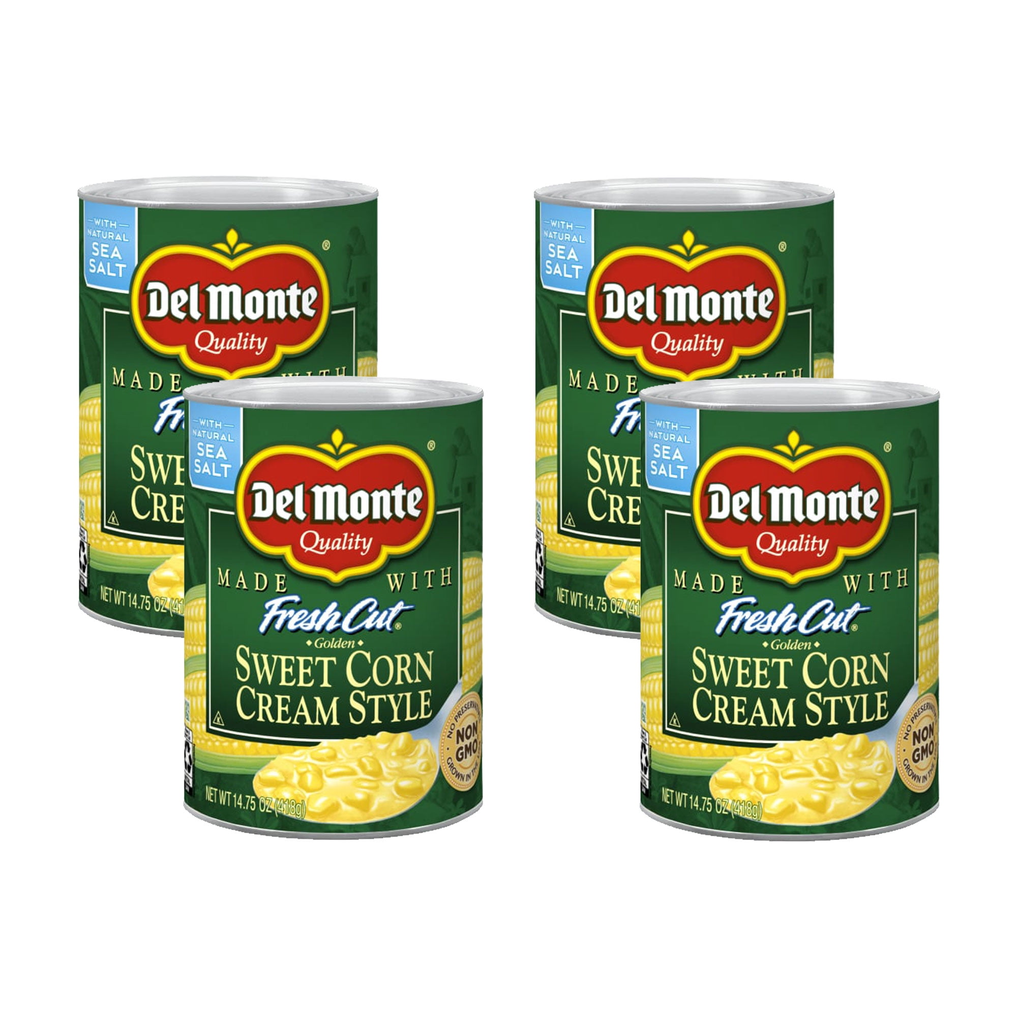 Del Monte Golden Sweet Cream Corn, Canned Vegetables, 14.75 oz Can ...