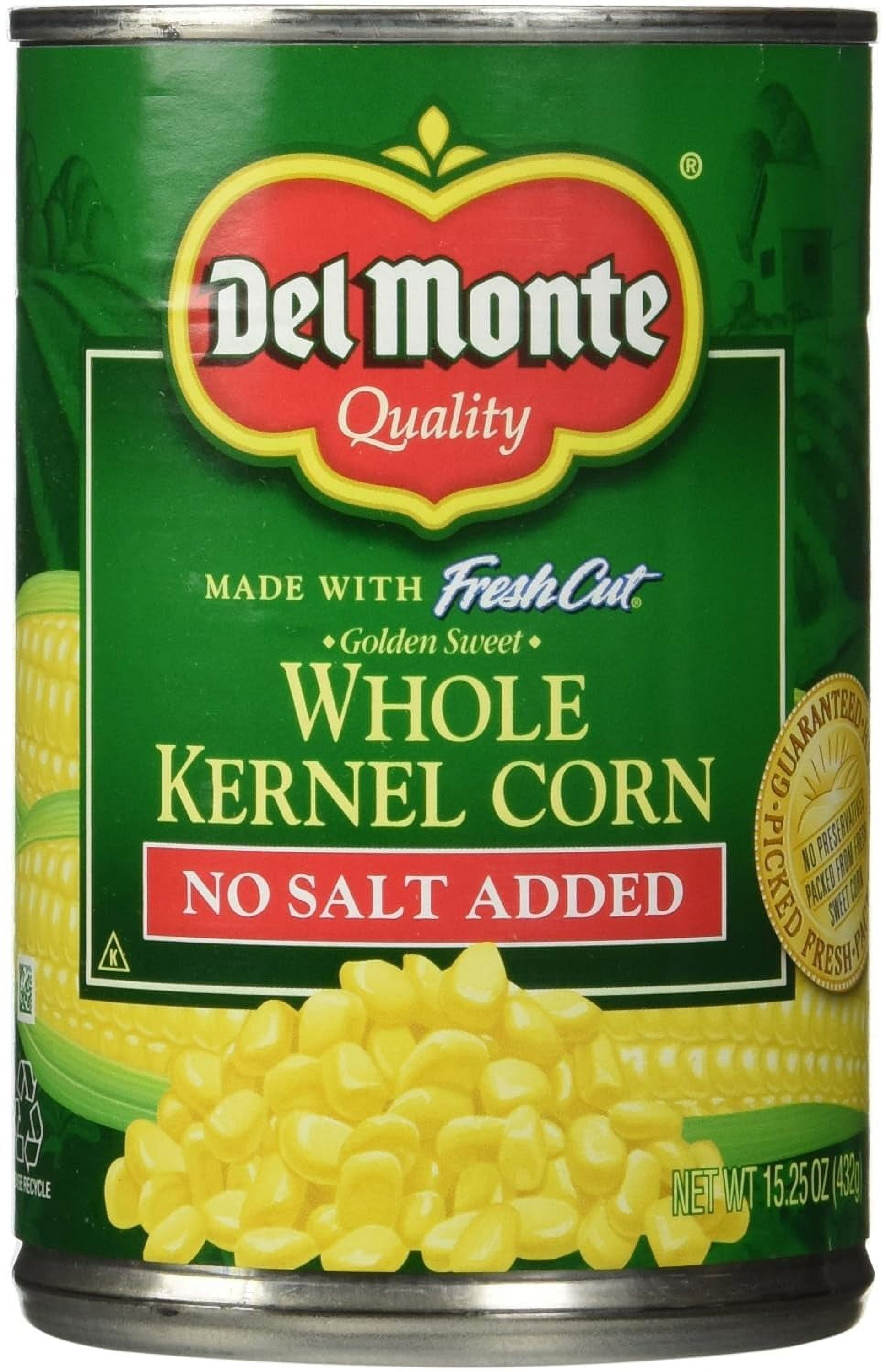 Del Monte Golden Sweet Whole Kernel Corn No Salt Added, Pack of 1 ...