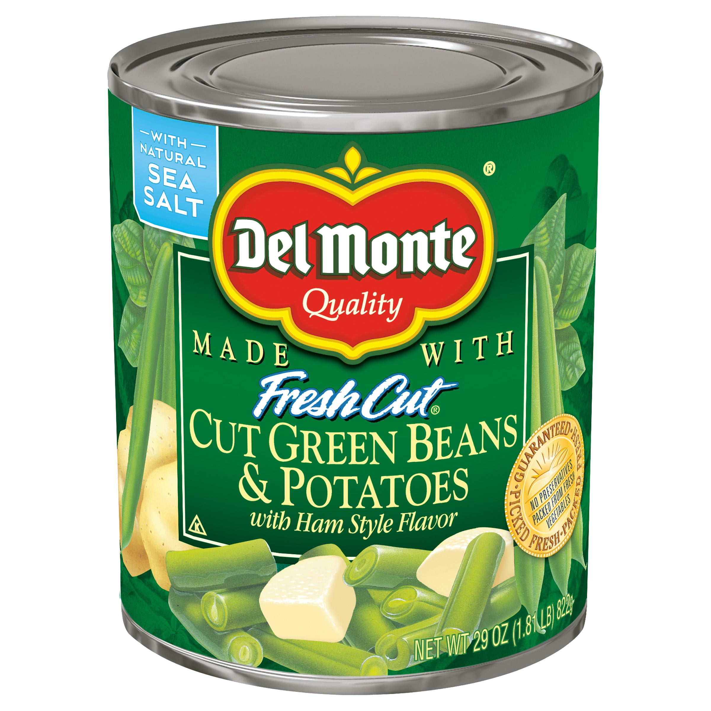 Del Monte Green Beans & Potatoes with Ham Flavor, 29 oz Can - Walmart.com