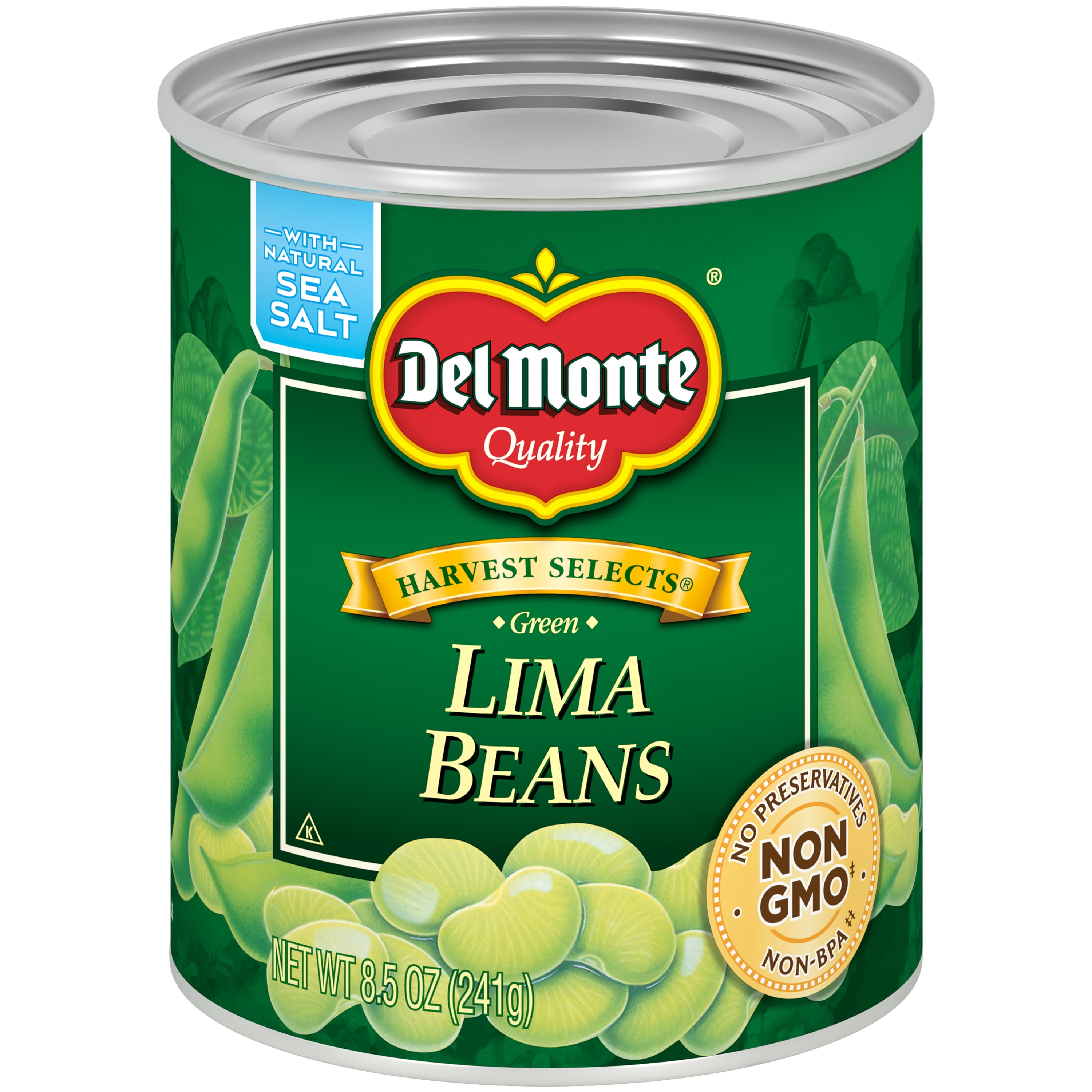 Del Monte Fresh Cut Harvest Selects Green Lima Beans, Single Cut, Non ...