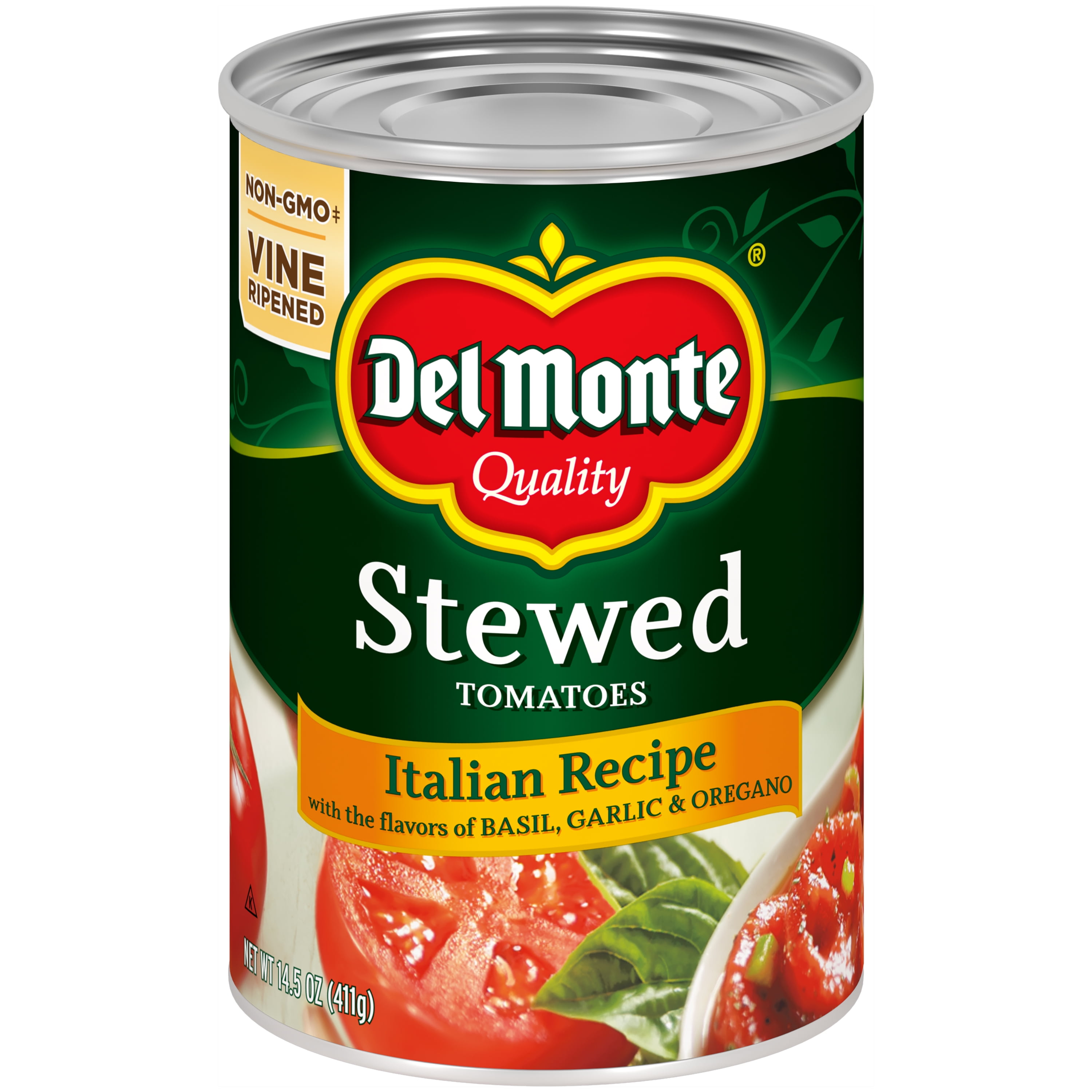 Del Monte Original Stewed Tomatoes Italian Recipe, Vitamin C Rich, 14.5 ...