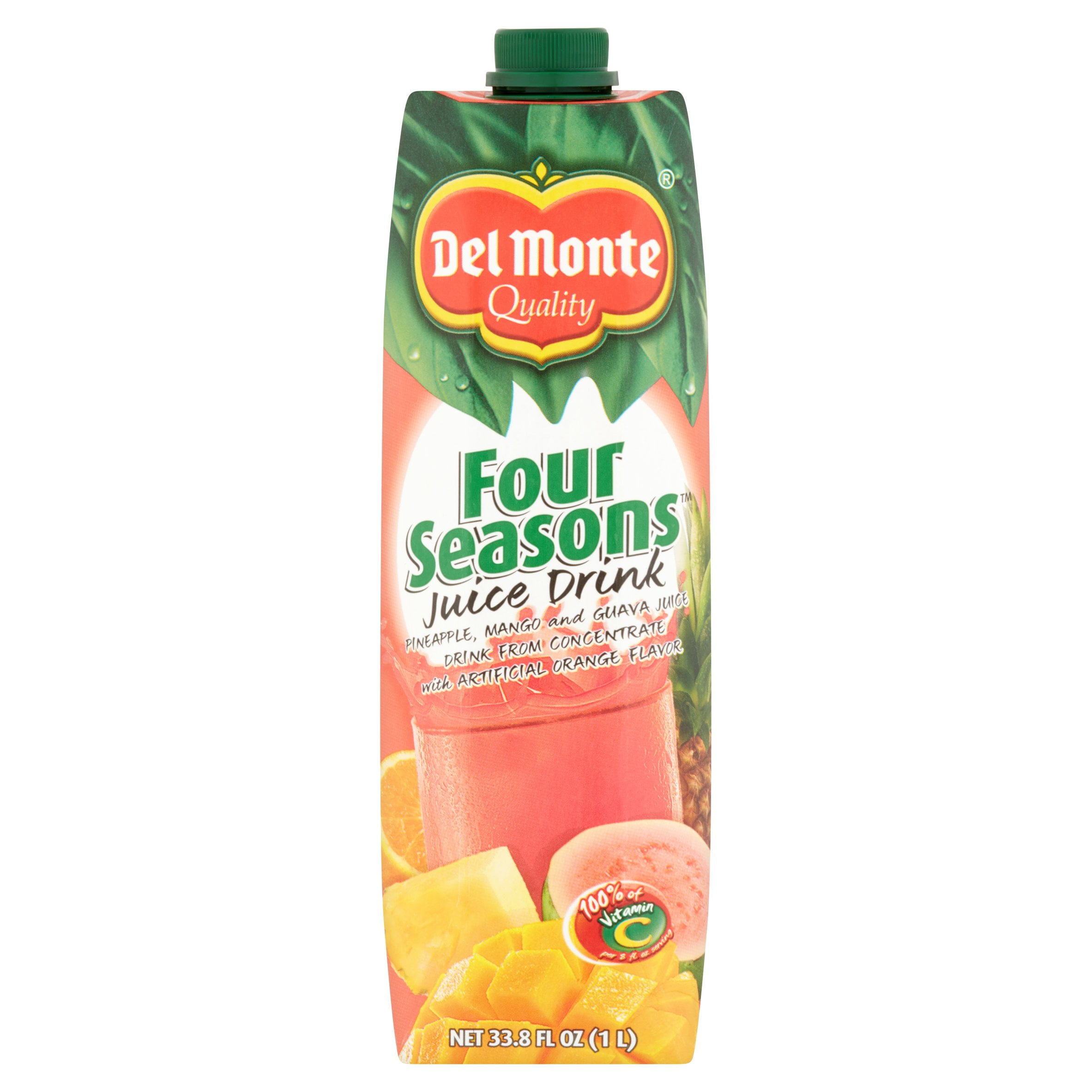 Del Monte Juice, Four Seasons, 33.8 Fl Oz, 1 Count - Walmart.com