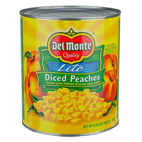 Del Monte Light Diced Yellow Peaches Packed In Pear Juice, 105 oz ...