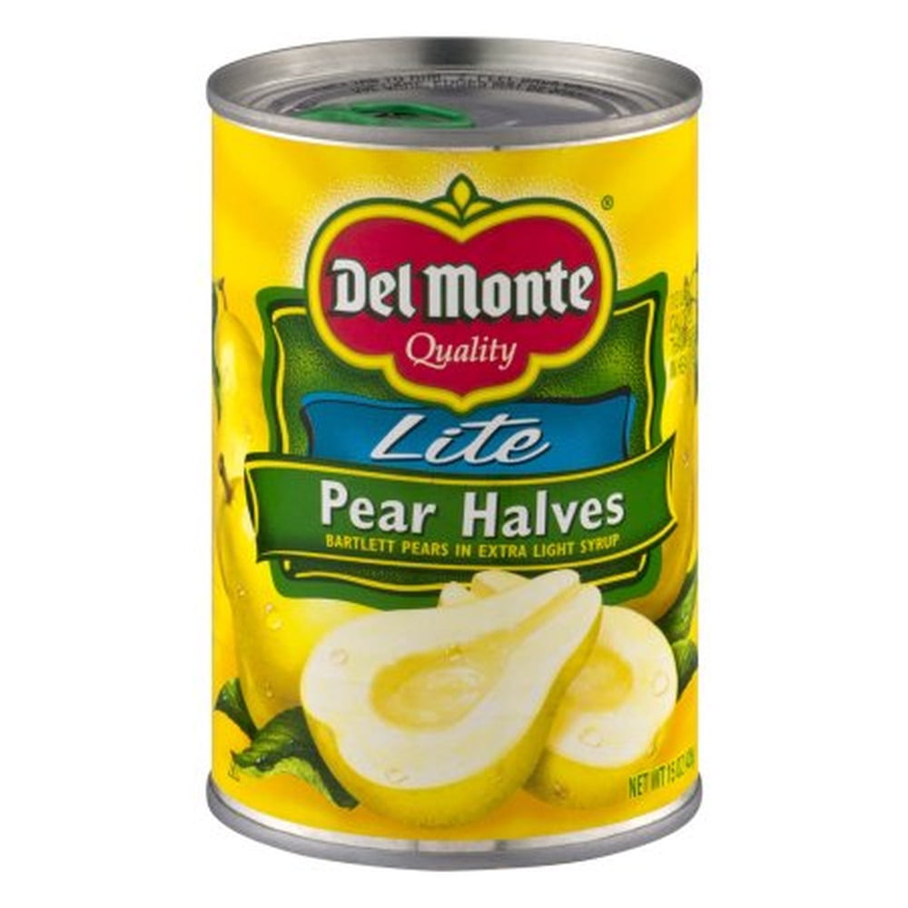 Del Monte Lite Pear Halves in Extra Light Syrup, 15 Oz (Pack of 10 ...