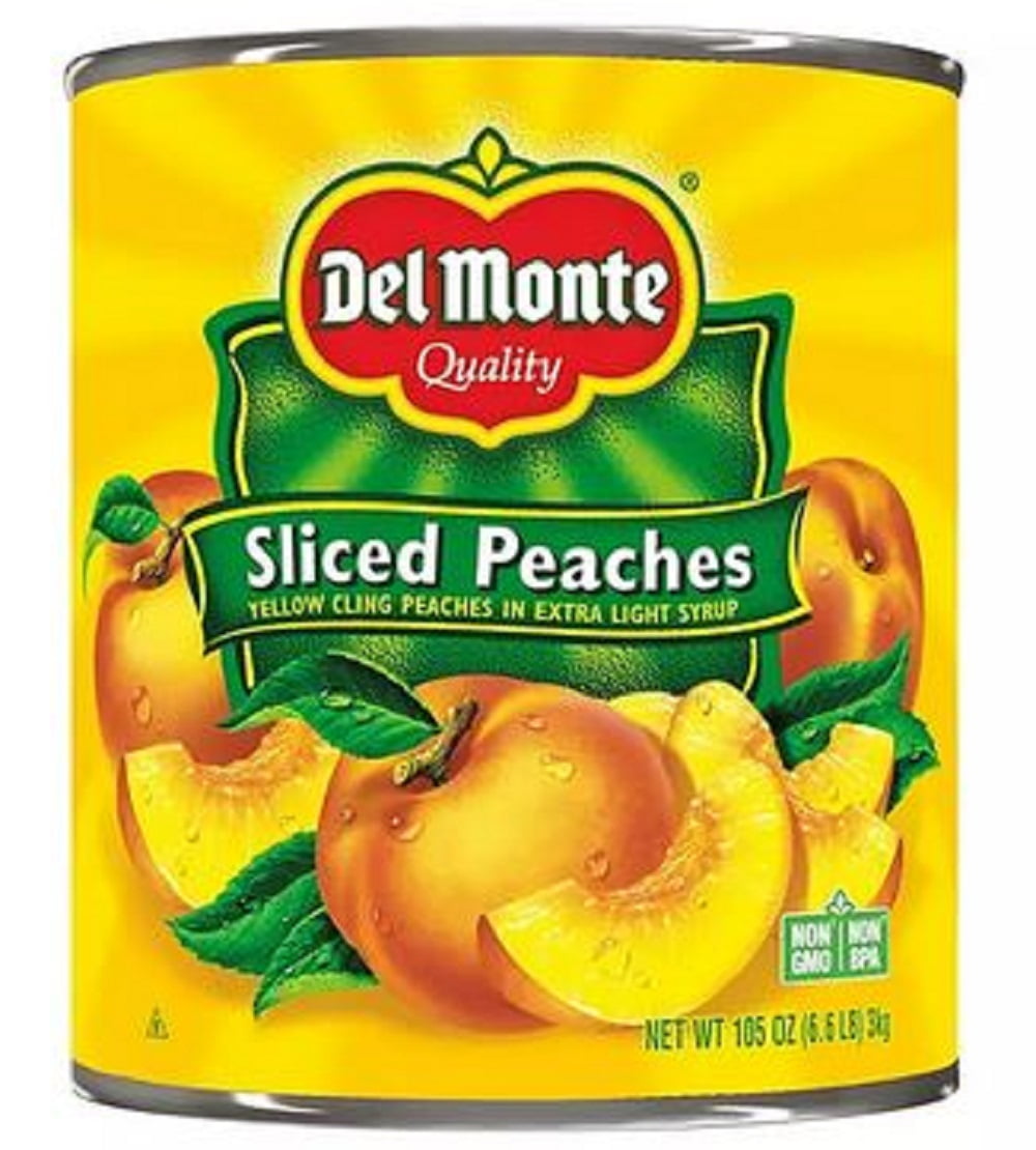 Del Monte Lite Sliced Peaches, Cling Fruit, 105 oz Gallon - Walmart.com