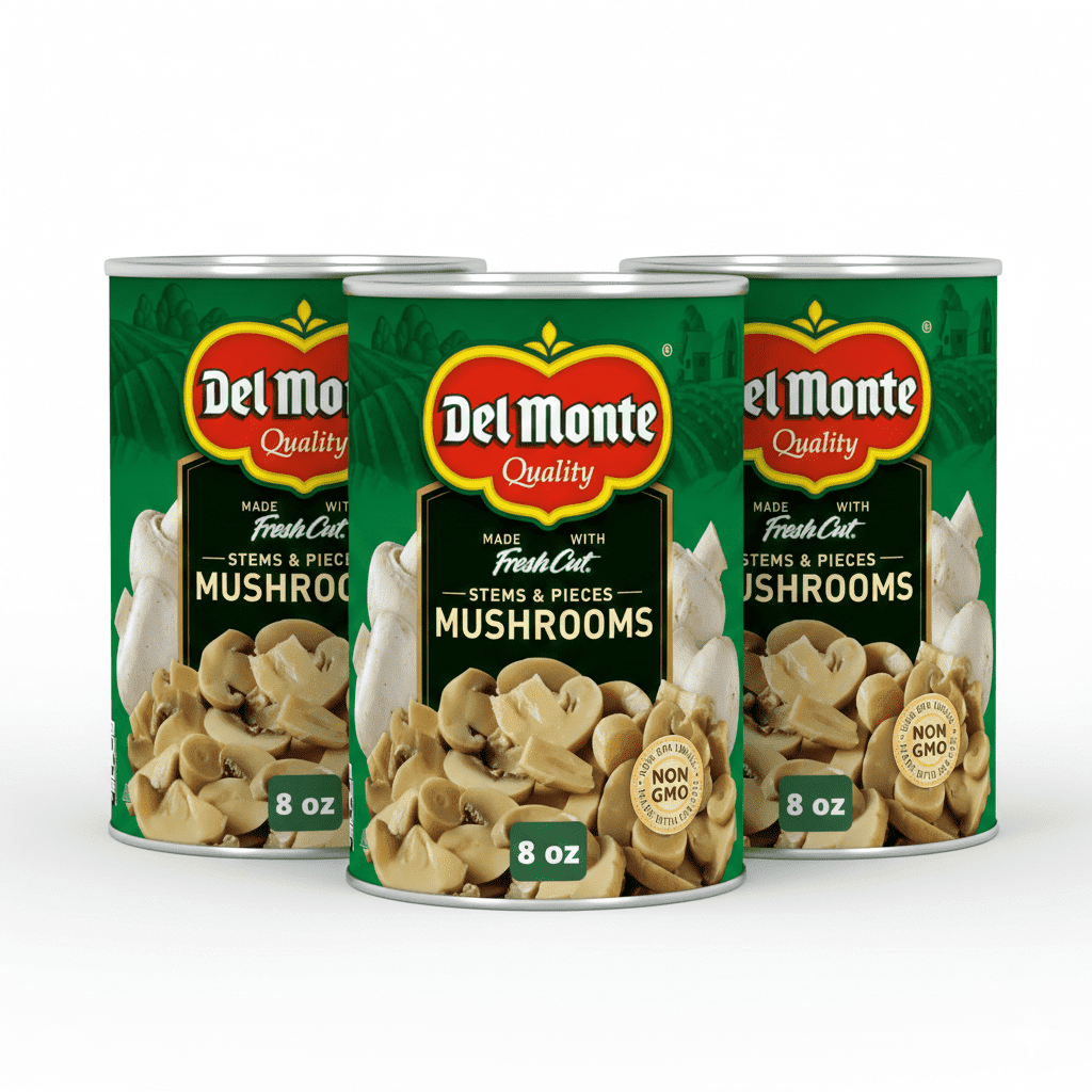 Del Monte Mushroom Stems and Pieces,(3-Pack) 8 oz Can, Canned ...