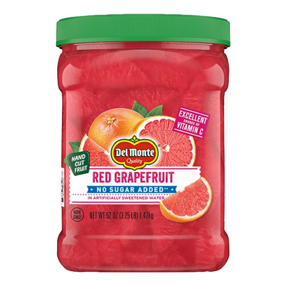 2 Pack - Del Monte No Sugar Added Red Grapefruit - 52 oz - Walmart.com