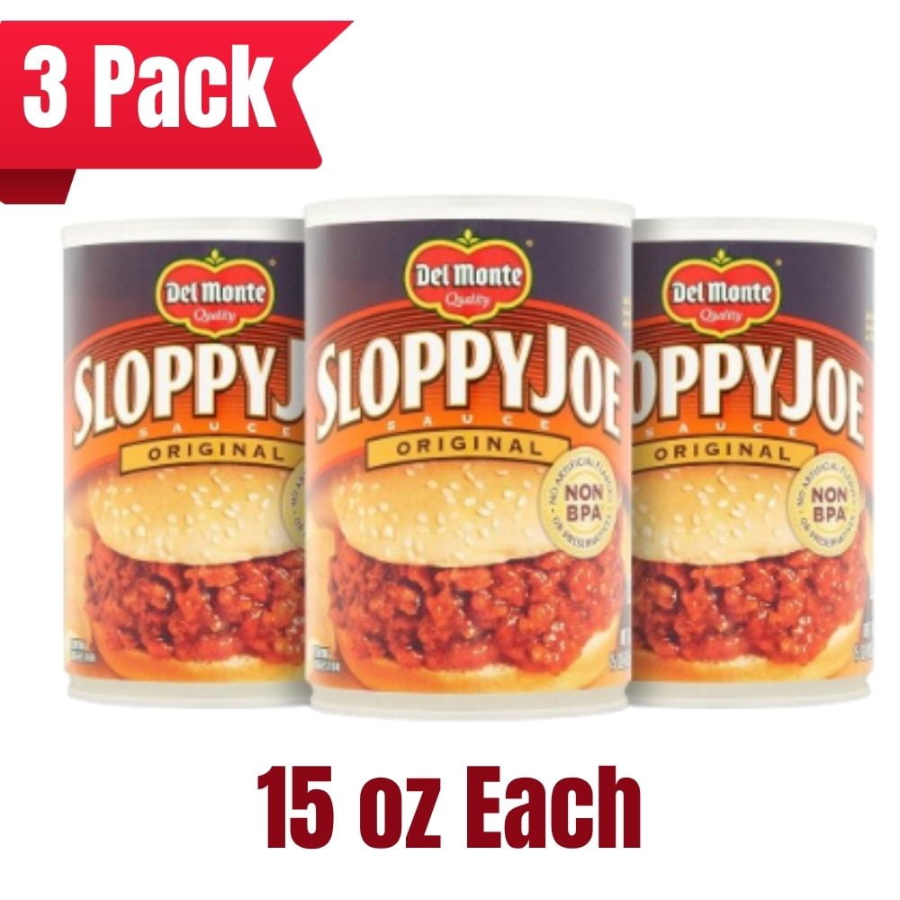 Del Monte Original Sloppy Joe Sauce, Classic Tangy Tomato Flavor, 15 oz ...