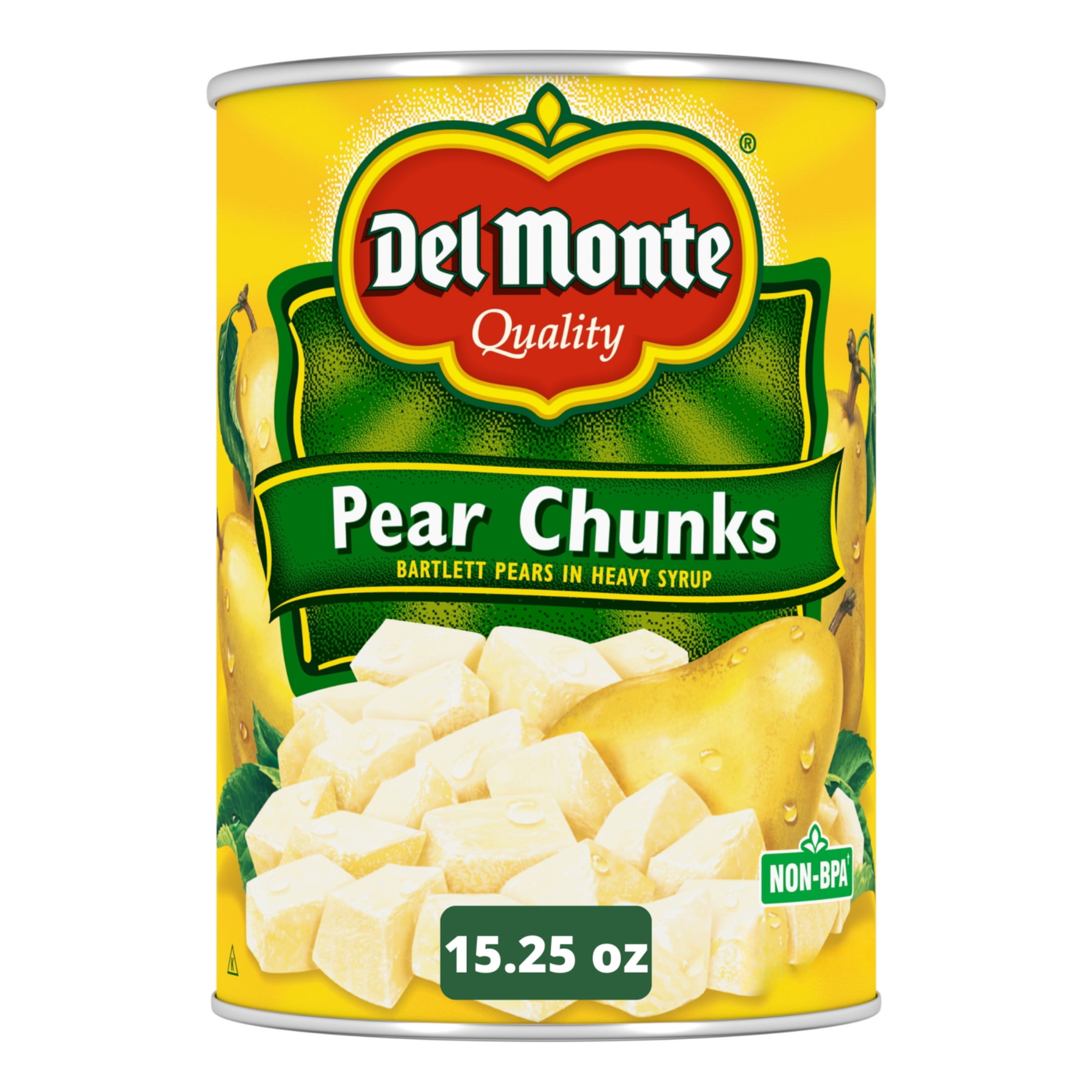 Del Monte Bartlett Pear Chunks in Heavy Syrup, 15.25 oz Can - Walmart.com
