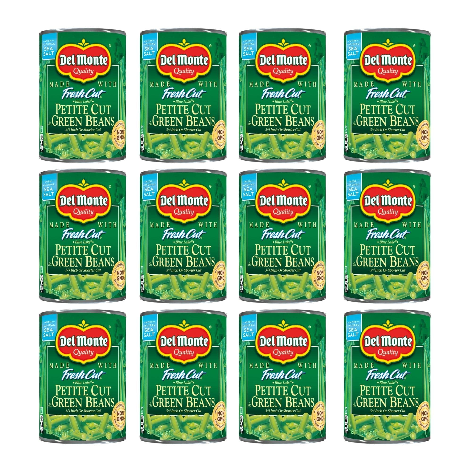 Del Monte Petite Cut Green Beans, 14.5 Oz, (Pack Of 12) - Walmart.com