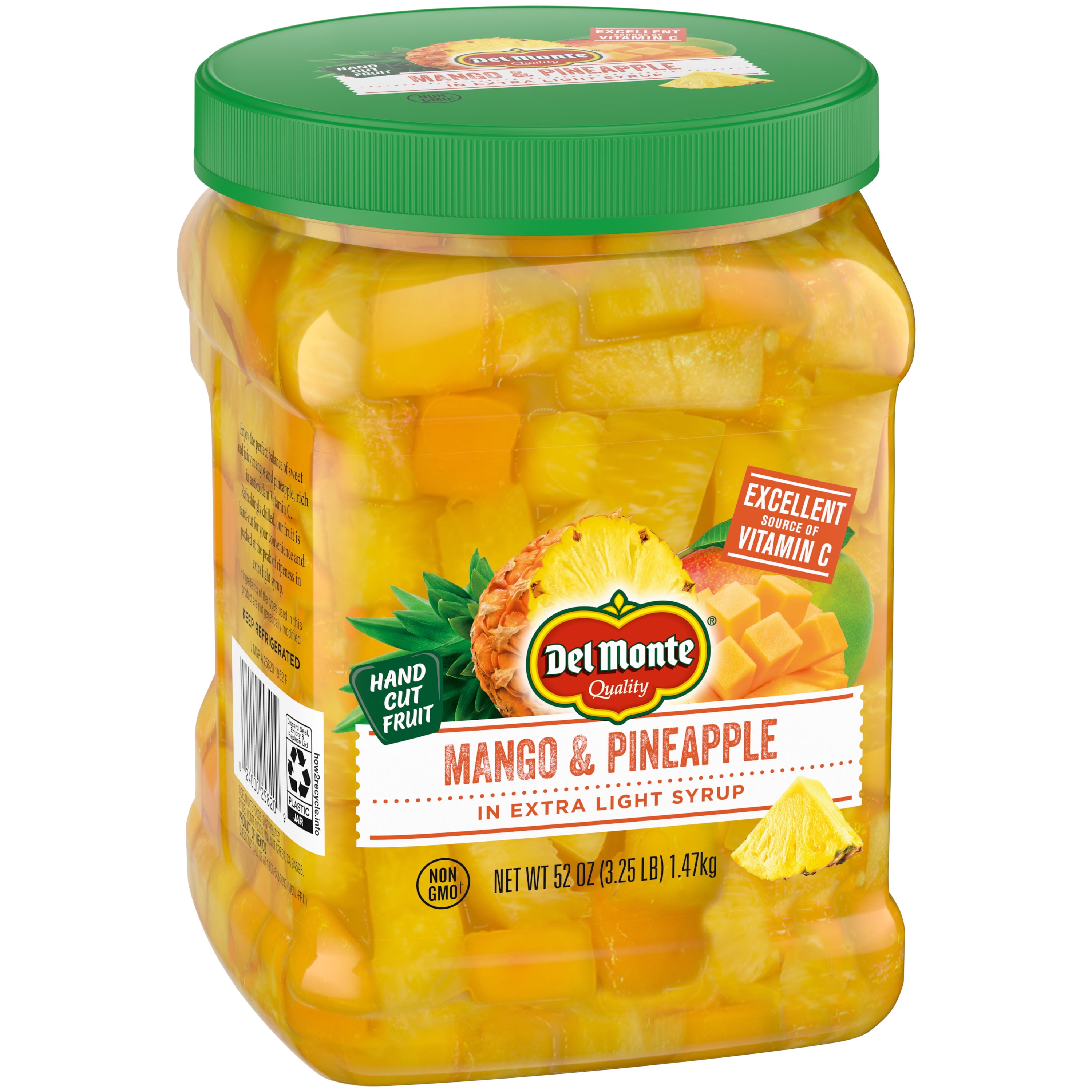 Del Monte Pineapple Mango Chunks in Extra Light Syrup, 52 oz. Plastic ...