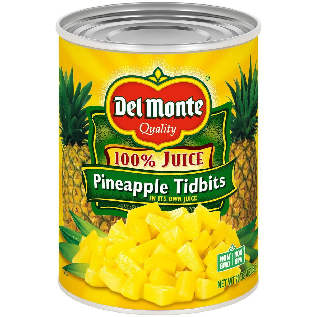 Del Monte Pineapple Tidbits in 100% Juice 20oz - Pack of 2 - Walmart.com