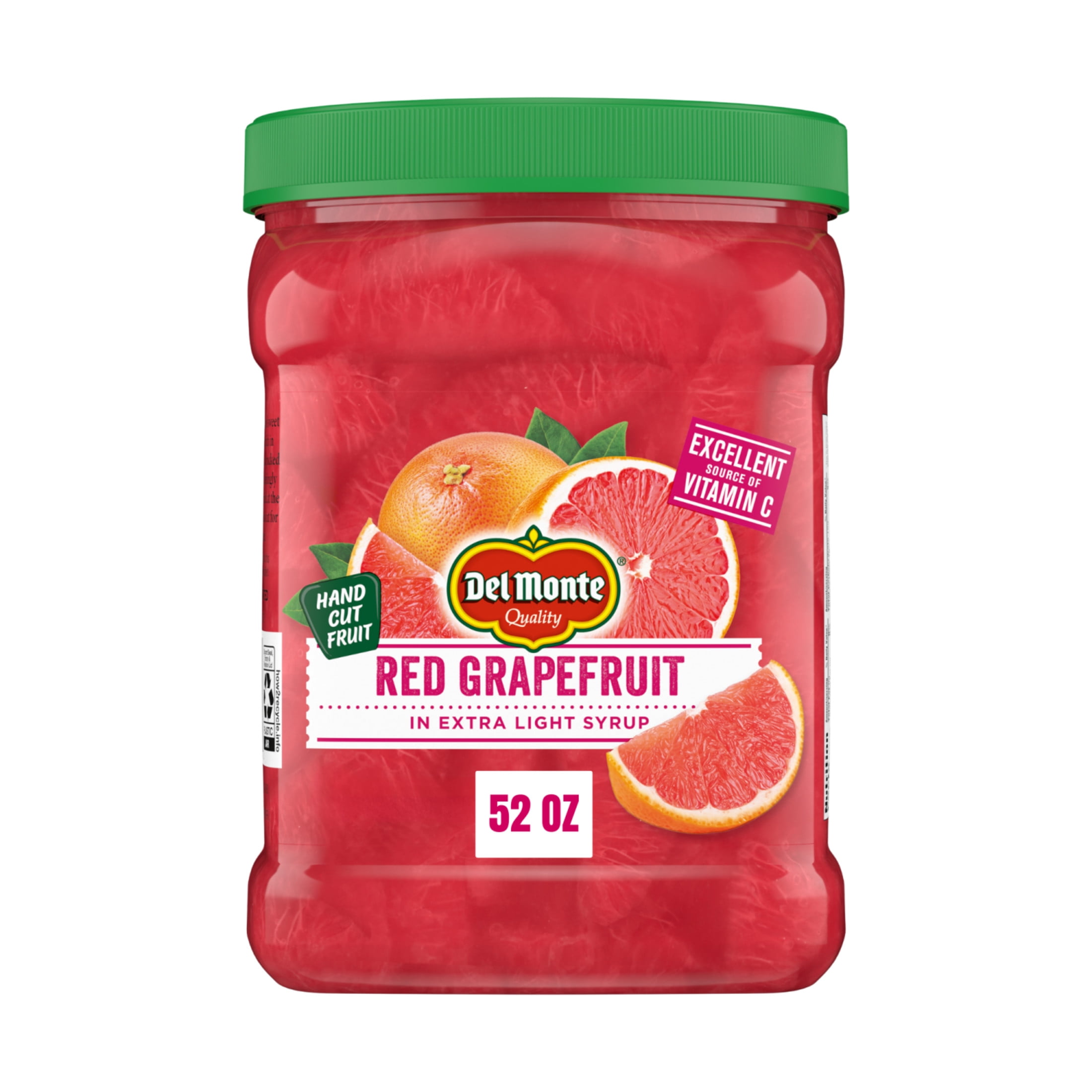 Del Monte Red Grapefruit, 52 oz. Jar, Extra Light Syrup, Fresh ...
