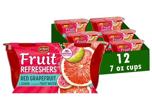 Del Monte Refreshers Red Grapefruit in Guava Fruit Water Cups, 7 Ounce ...